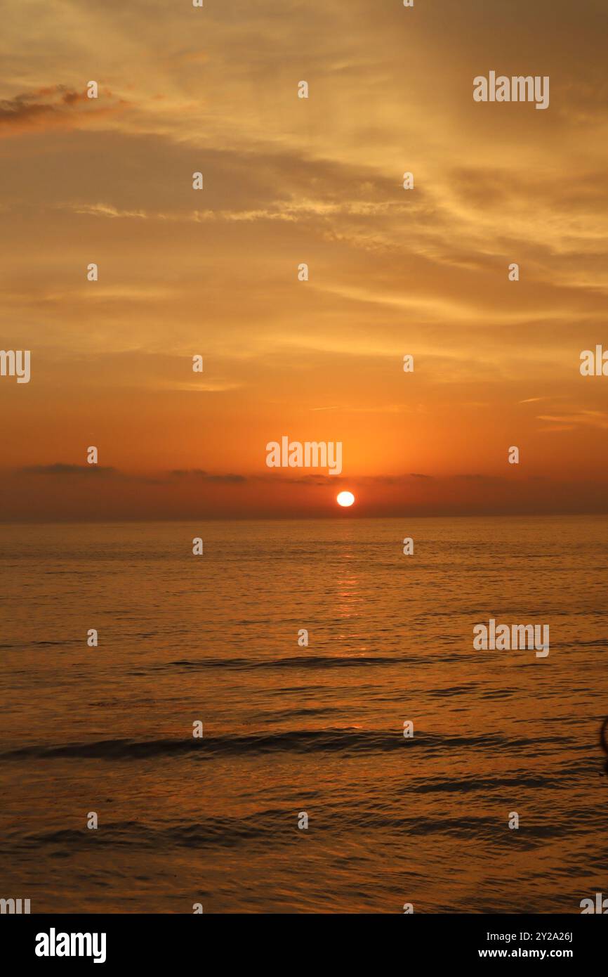 Beautiful Orange Sunset San Diego California, sunset cliffs Stock Photo ...