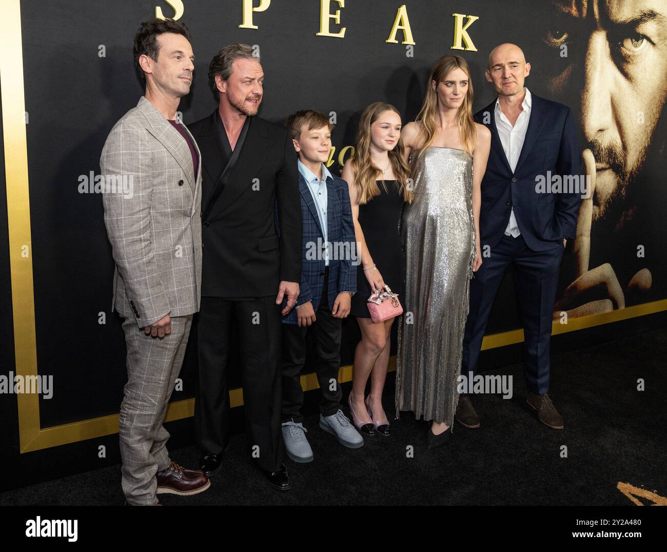 New York, United States. 09th Sep, 2024. Scoot McNairy, James McAvoy ...