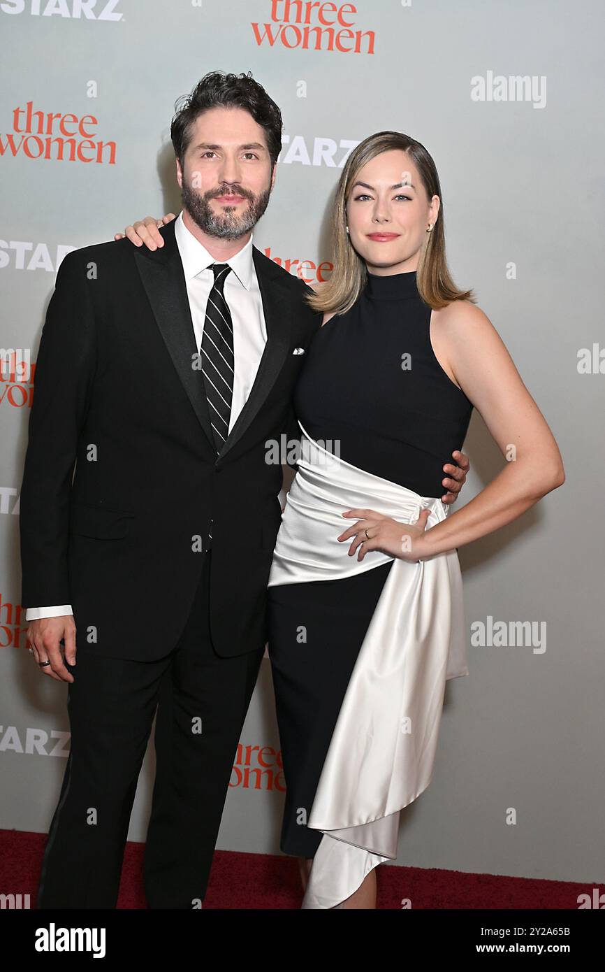 John Patrick Amedori & fiancee Annika Noelle attend the STARZ 's "Three Women" New York Premiere ...
