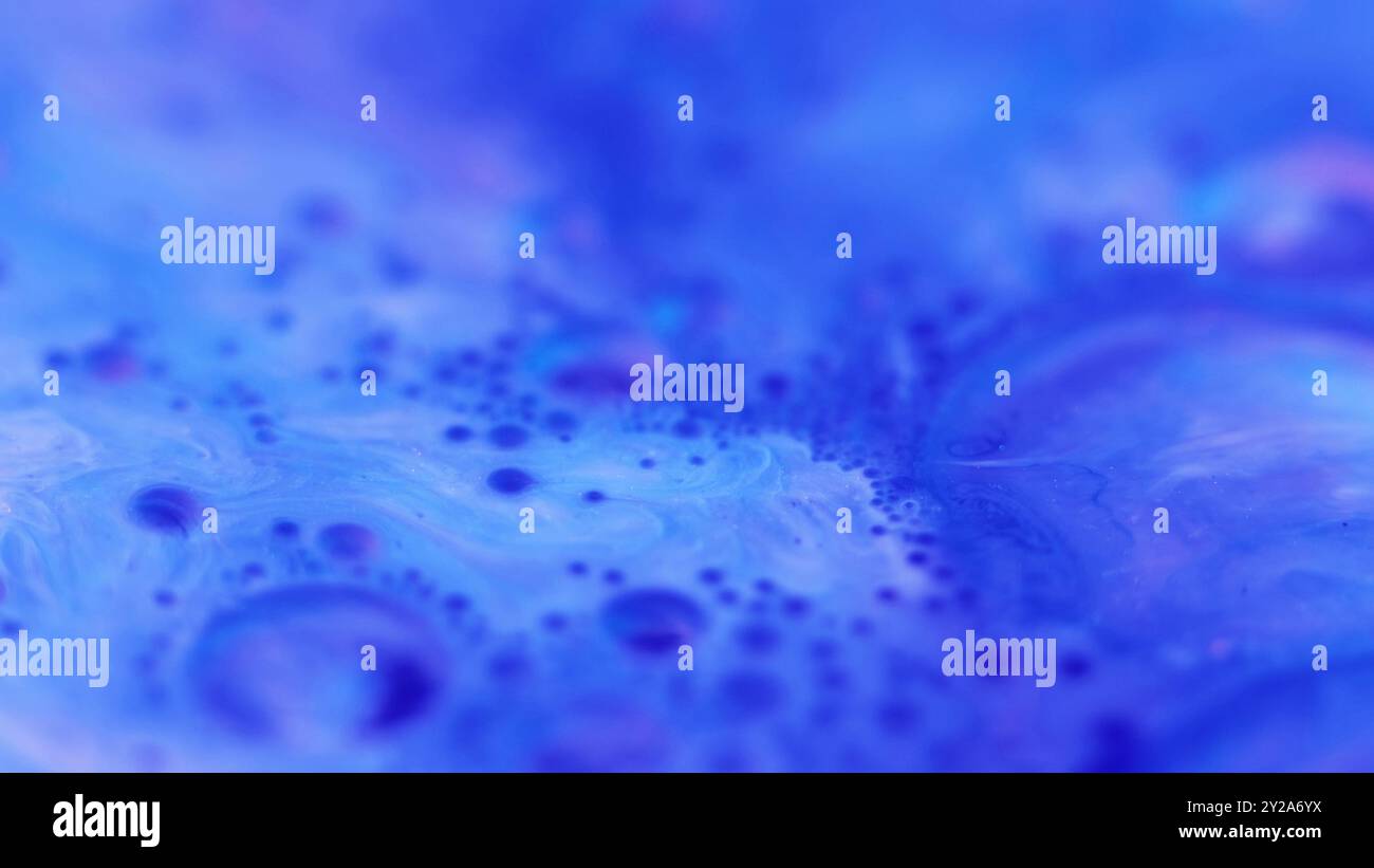 Fizzy ink. Foam texture. Blur purple blue white color sparkling ...
