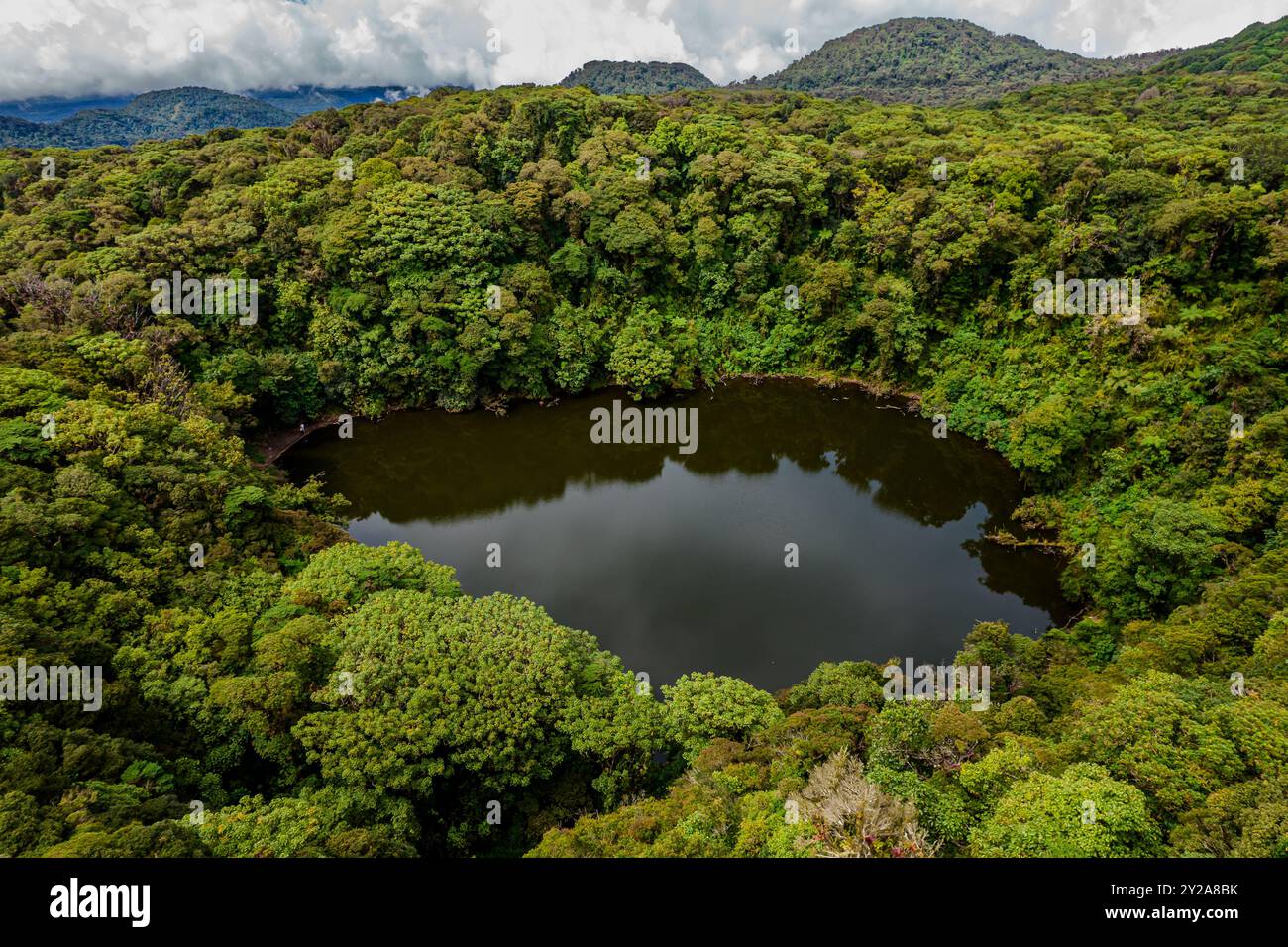 Beautiful aerial view of the Barva Volcano in the Braulio Carrillo ...