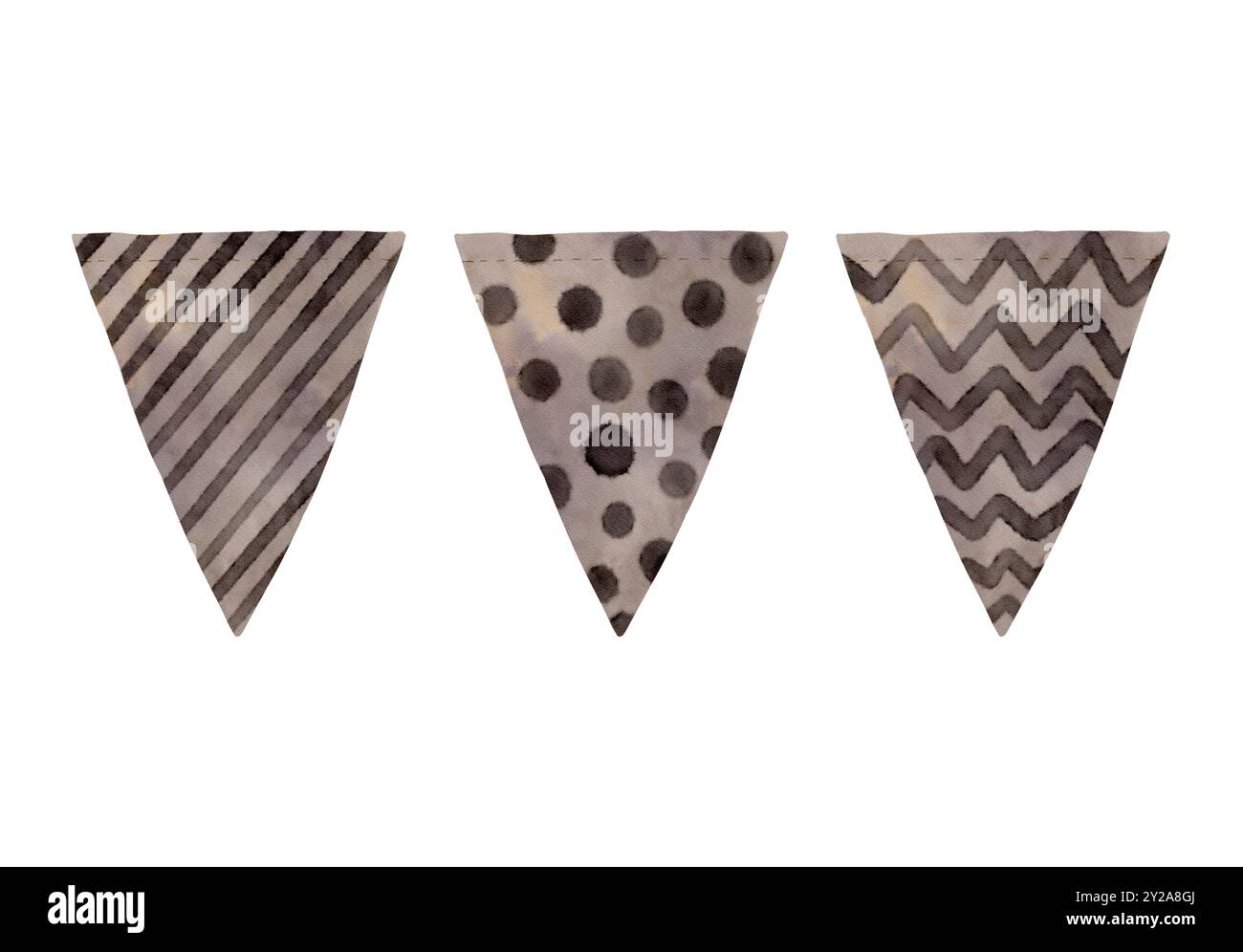 Chic triangular bunting flags with unique patterns are perfect for ...