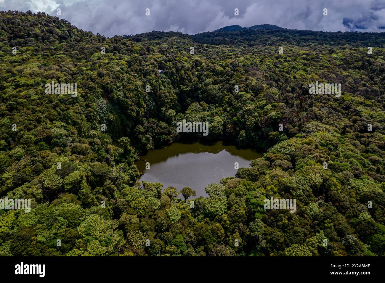 Beautiful aerial view of the Barva Volcano in the Braulio Carrillo ...