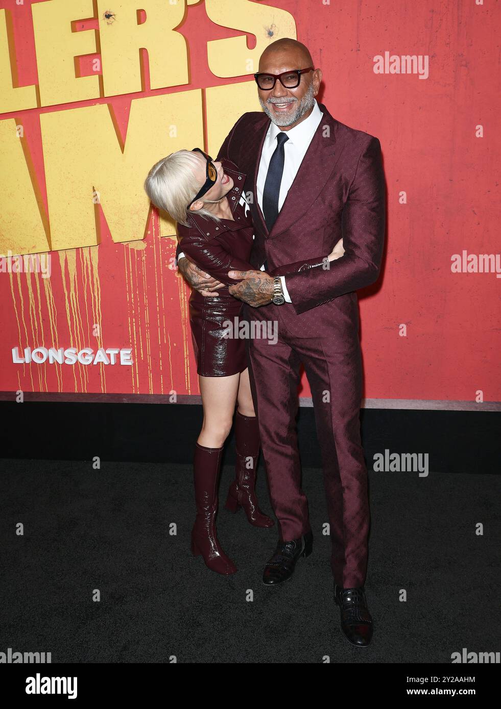 Pom Klmenetieff, Dave Bautista arrives at The Killers Game Los Angeles ...
