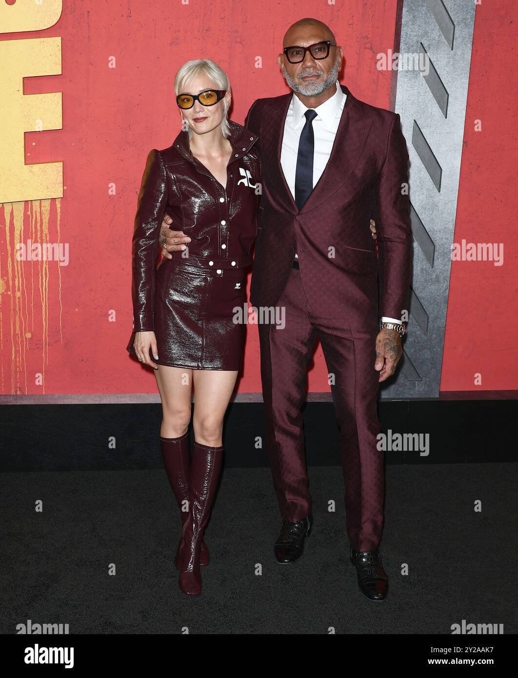 Pom Klmenetieff, Dave Bautista arrives at The Killers Game Los Angeles ...