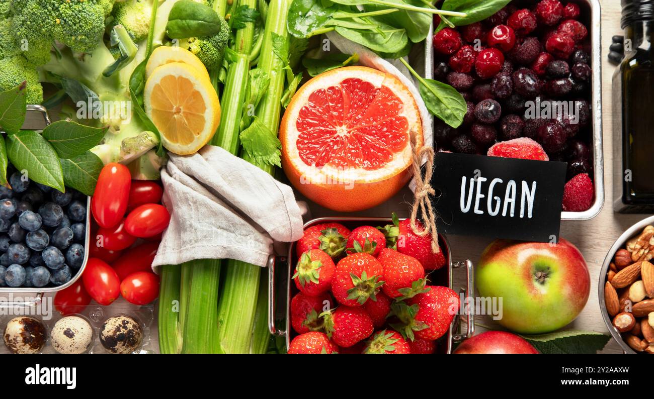 Vegan health and super food with a large collection of foods. High in ...