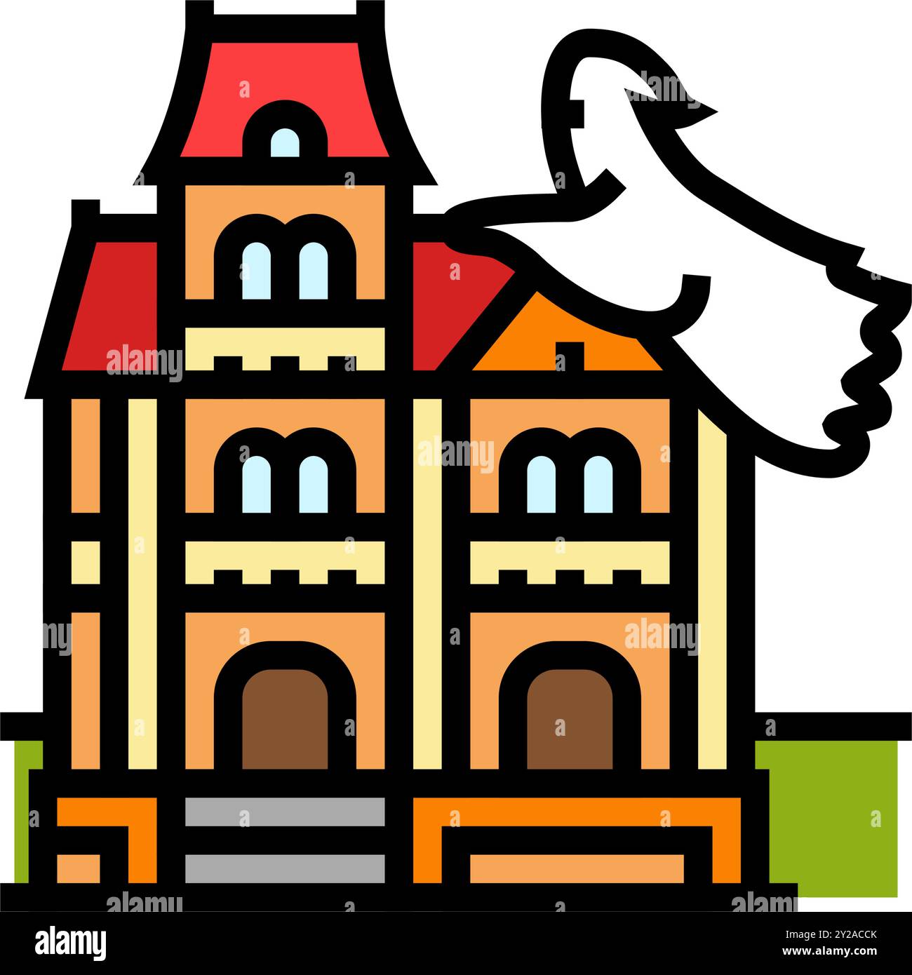 Haunted house autumn color Stock Vector Images - Alamy