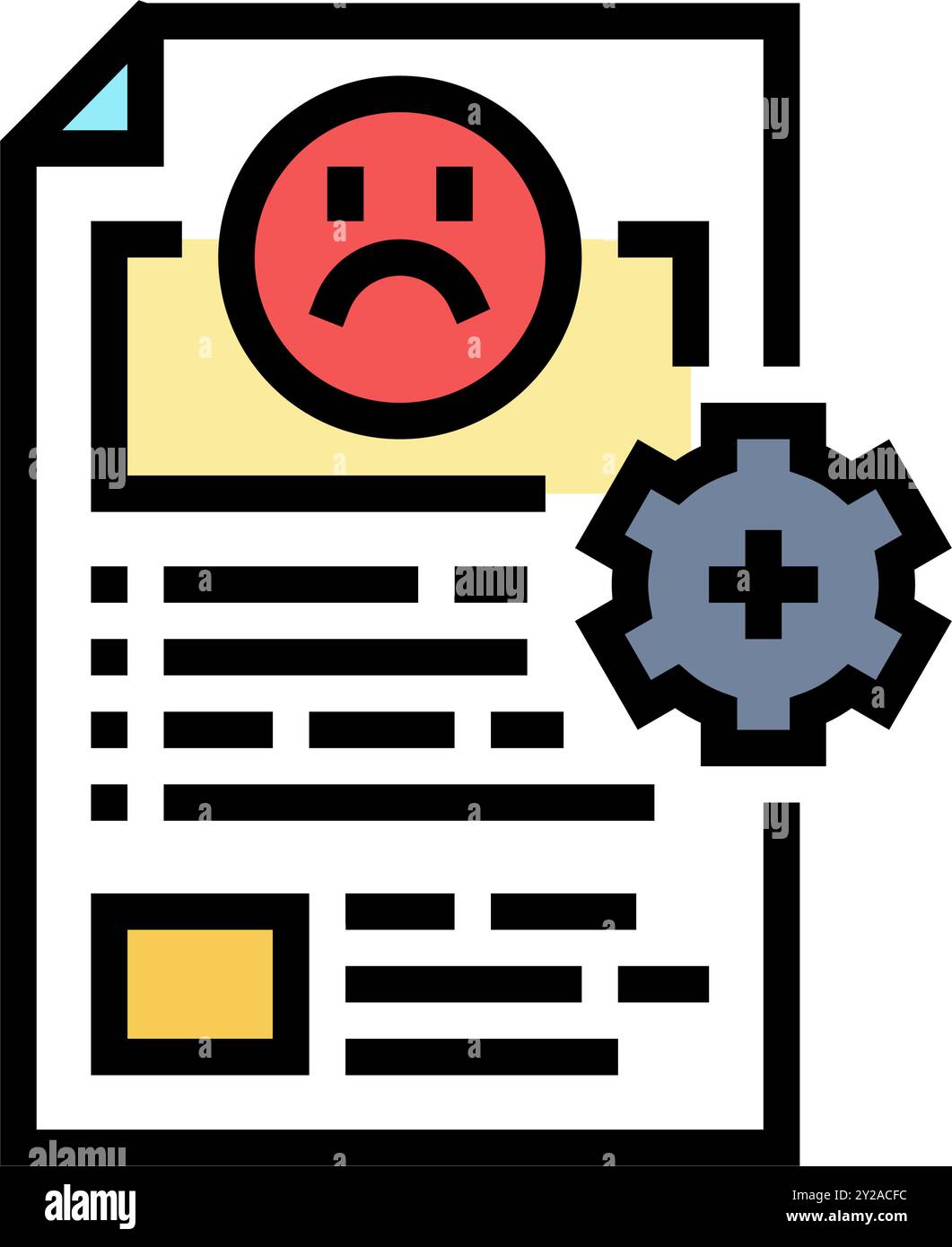 complaint resolution business process color icon vector illustration ...