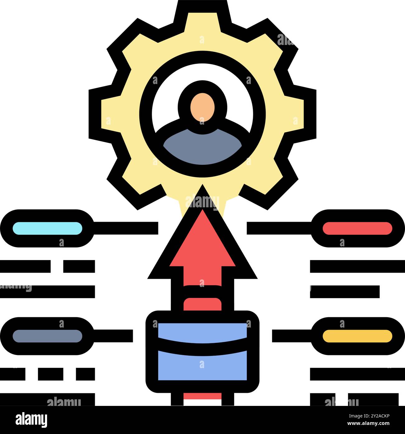 workforce planning business process color icon vector illustration ...