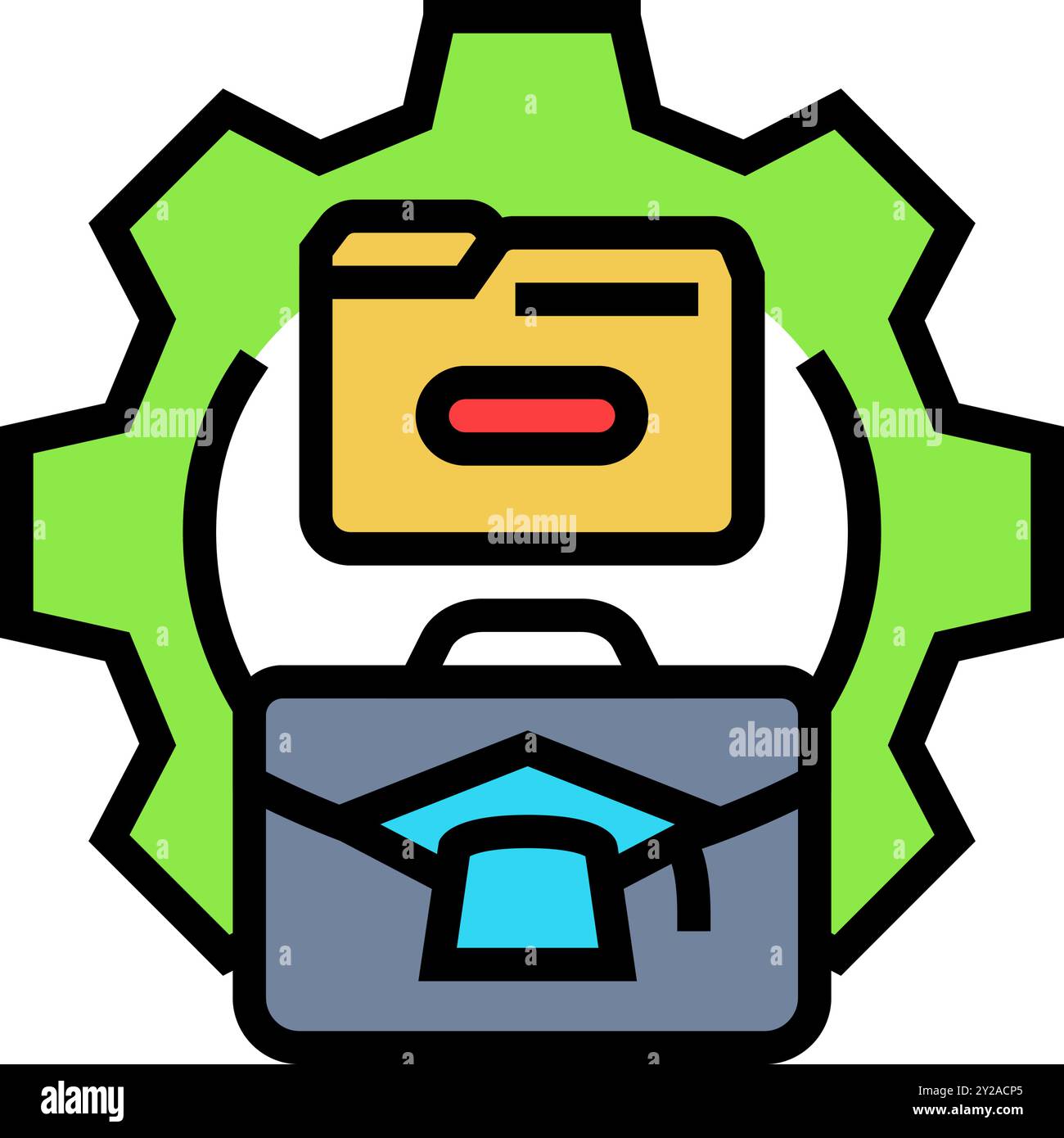 knowledge management business process color icon vector illustration ...