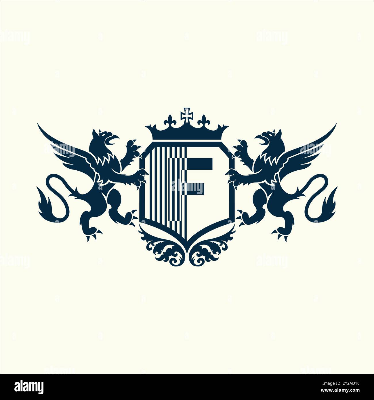 Letter D university and college school crests and logo emblems Stock ...