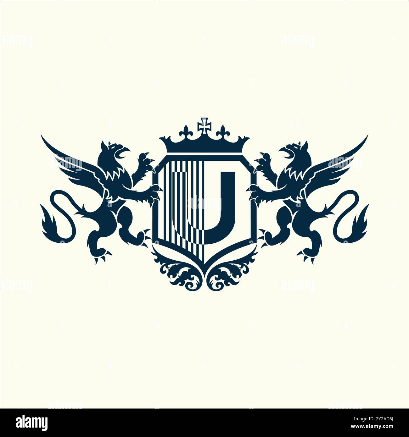 Letter D university and college school crests and logo emblems Stock ...