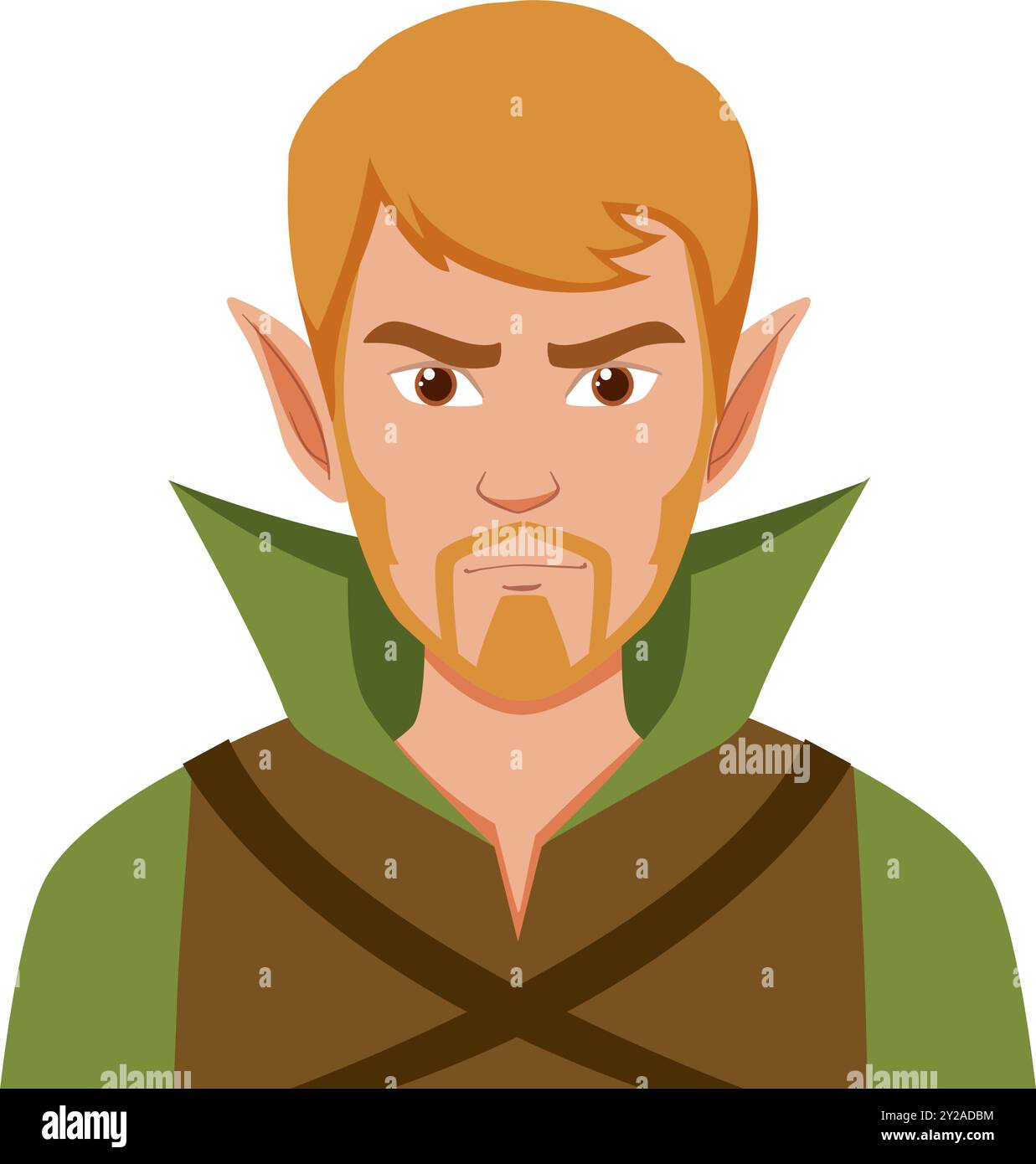 Illustration of a serious-looking elf character Stock Vector Image ...