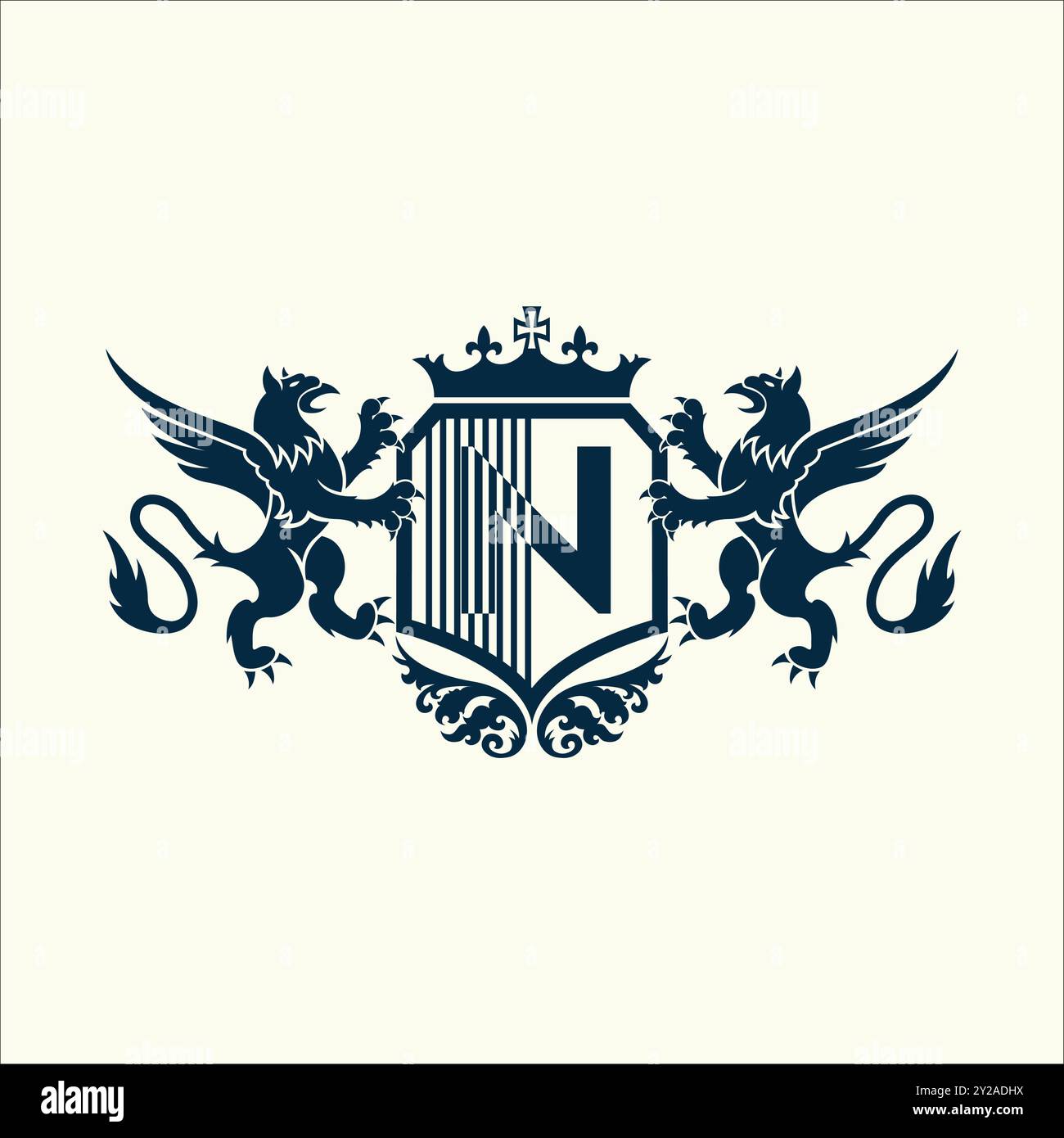 Letter D university and college school crests and logo emblems Stock ...