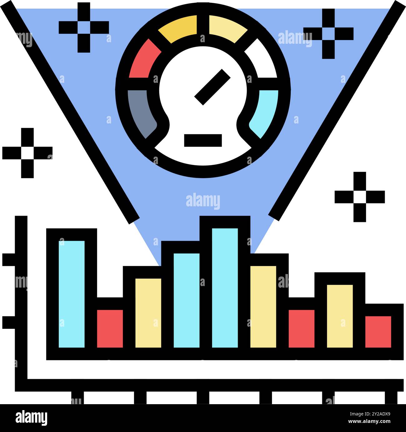 performance measurement business process color icon vector illustration ...