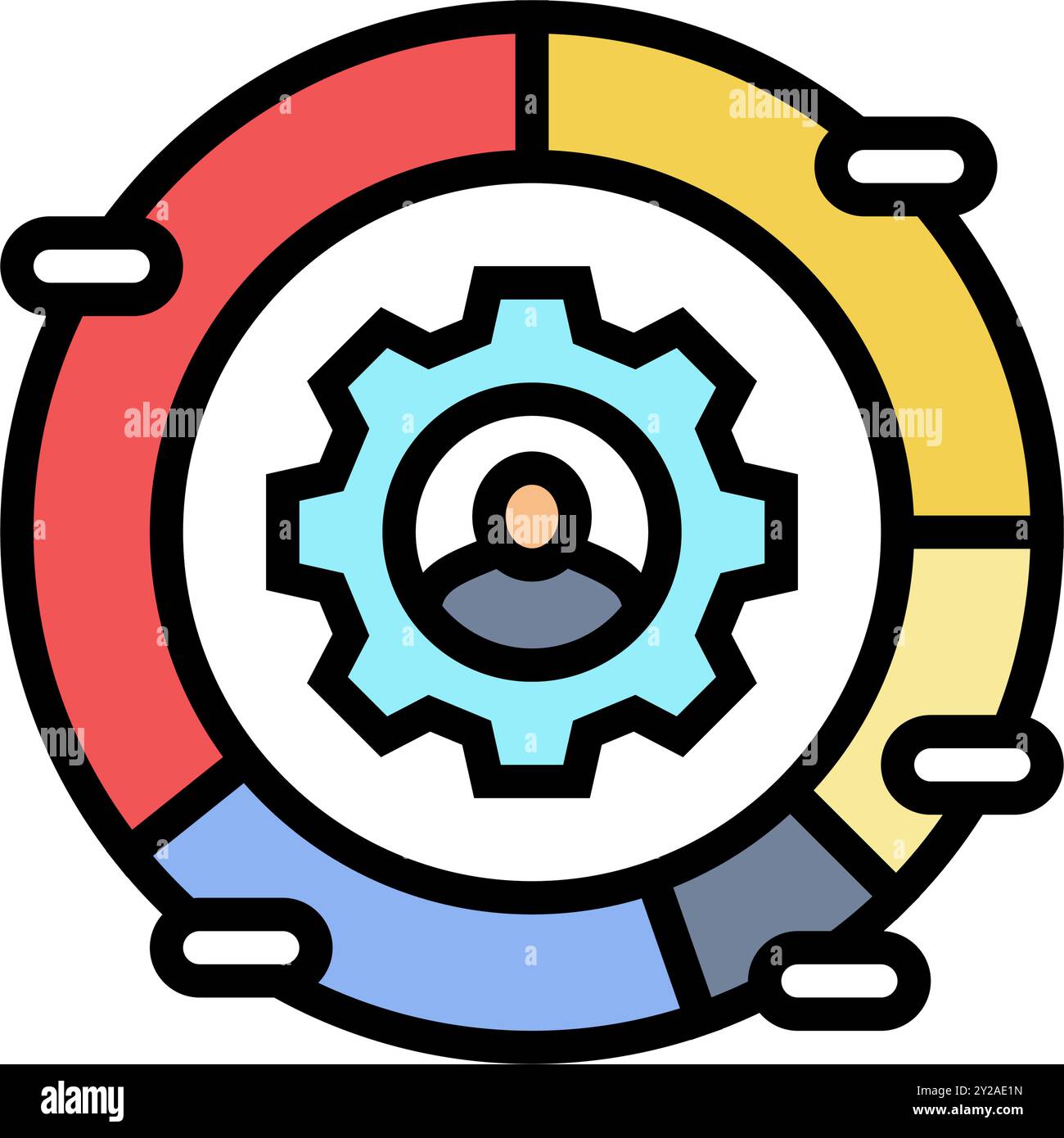 customer segmentation business process color icon vector illustration ...
