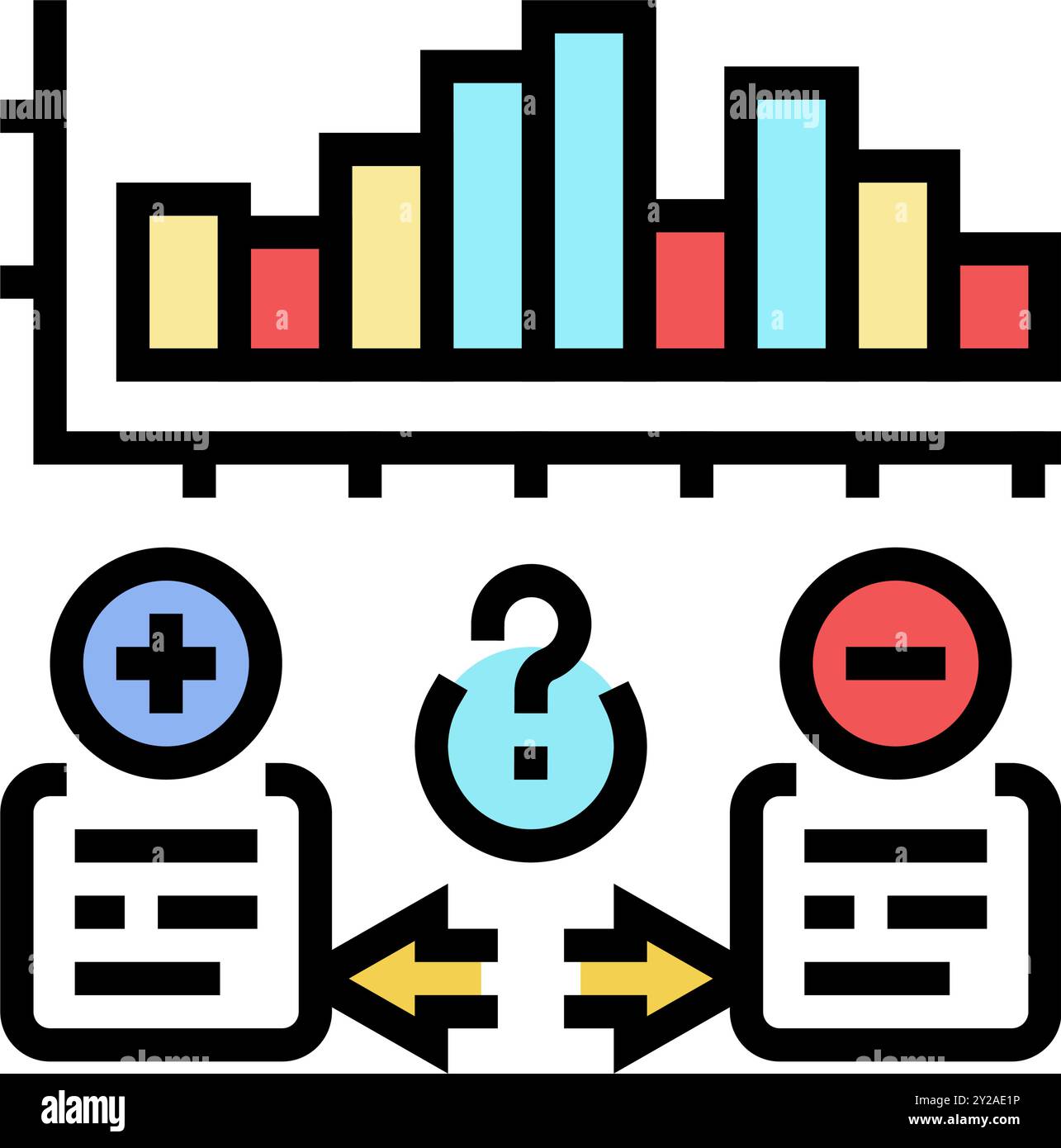 forecasting business process color icon vector illustration Stock ...
