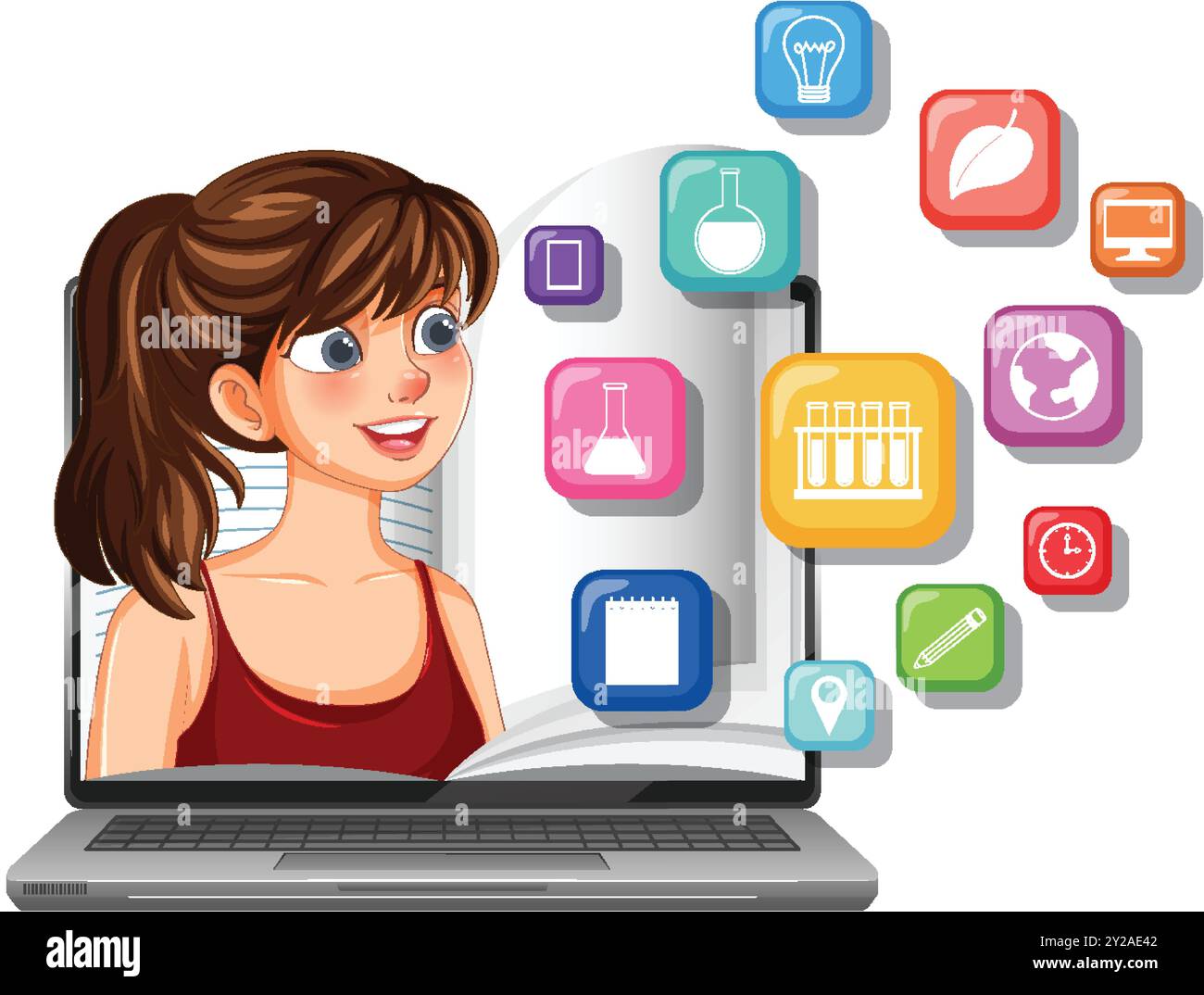 Self directed learning vector vectors hi-res stock photography and ...