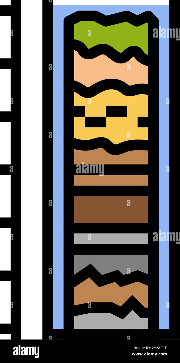 drill core samples color icon vector illustration Stock Vector Image ...