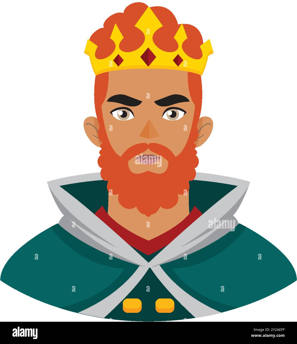 Illustration of a king with a crown Stock Vector Image & Art - Alamy