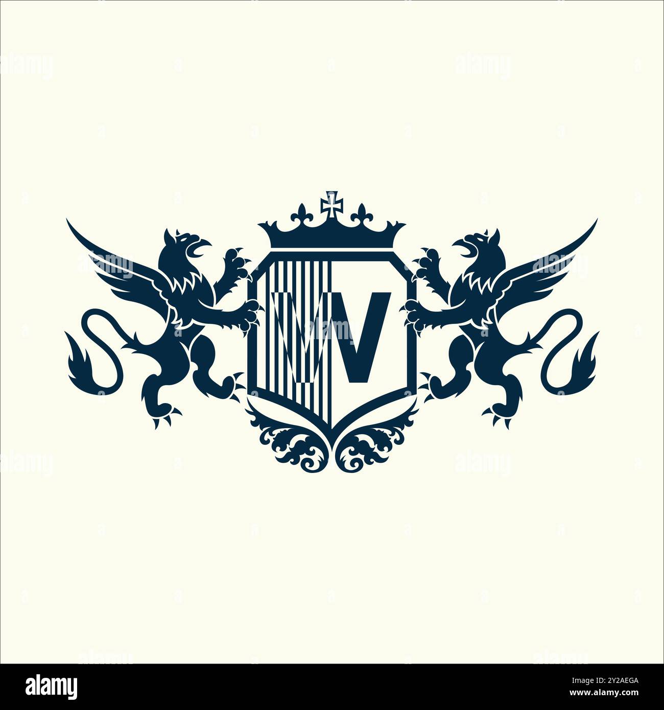 Letter D university and college school crests and logo emblems Stock ...