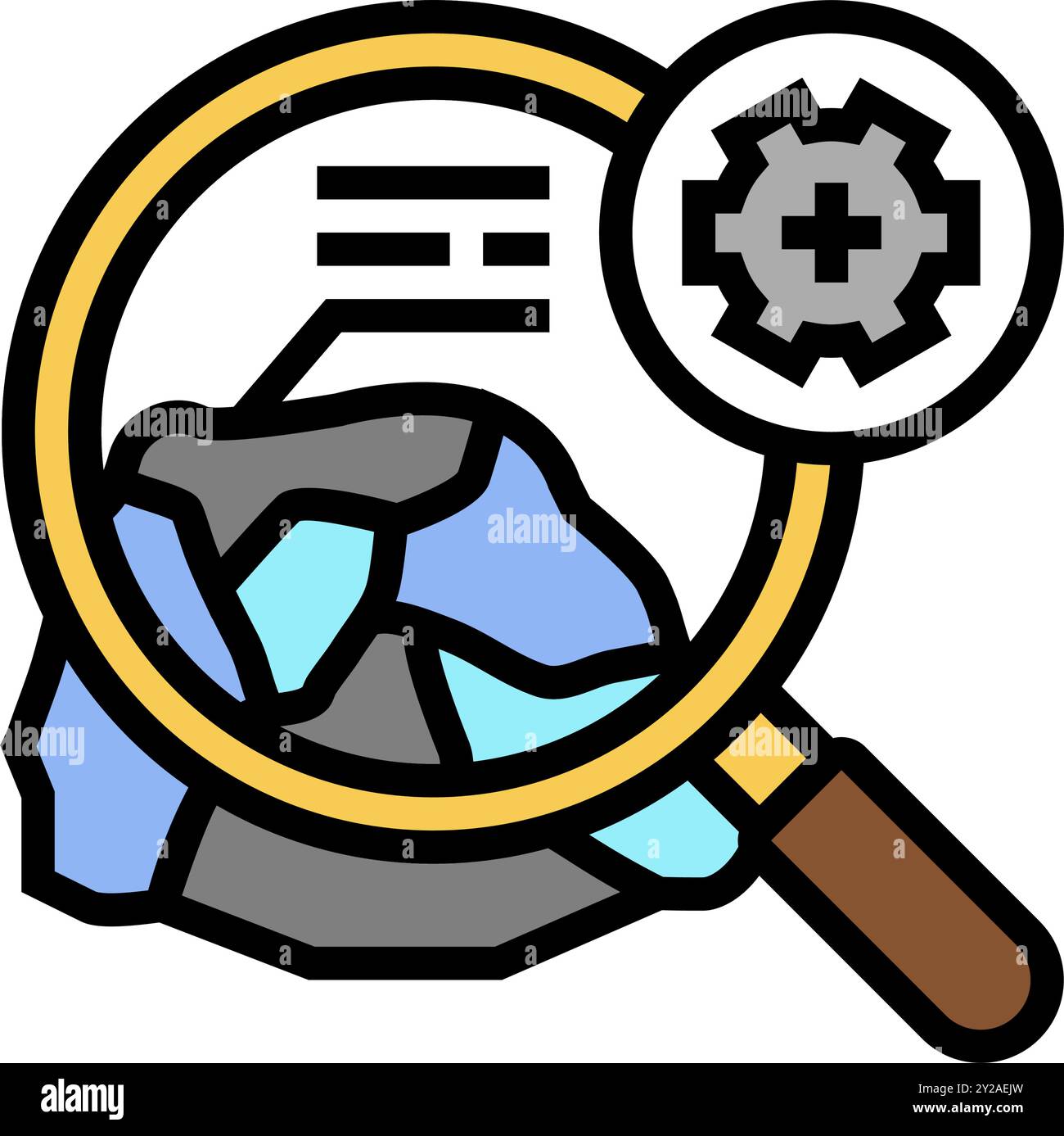 mineral analysis mining color icon vector illustration Stock Vector ...