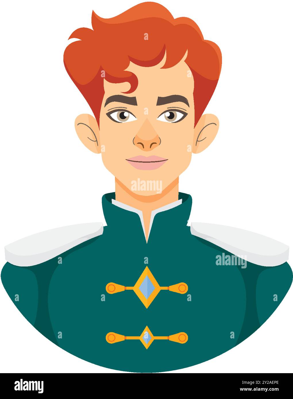Illustration of a prince with red hair Stock Vector Image & Art - Alamy