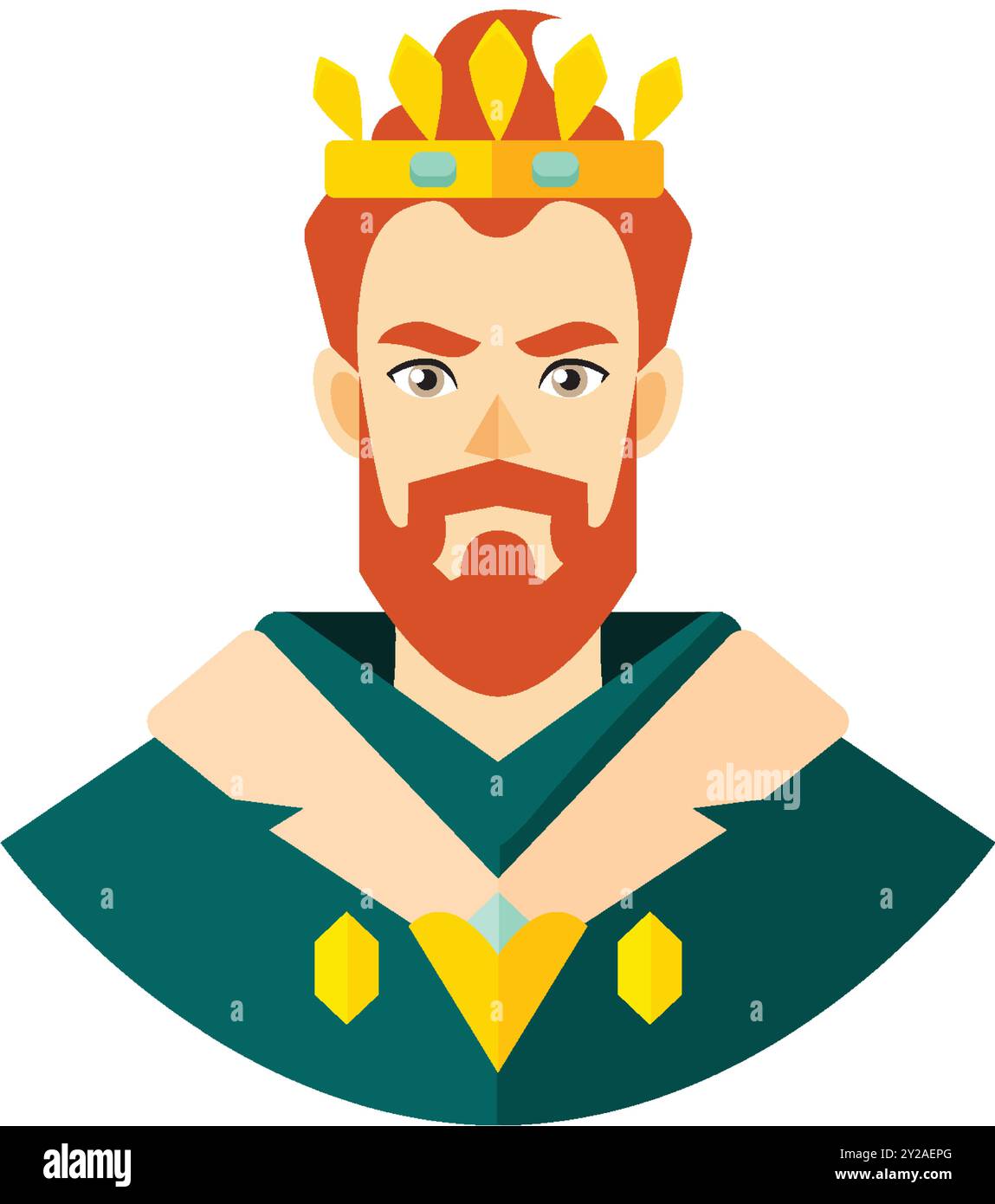 A vector image of a bearded king Stock Vector Image & Art - Alamy