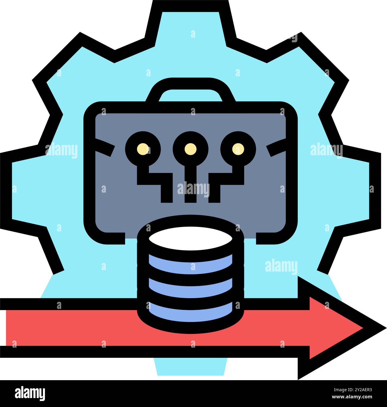 digitalization modern business color icon vector illustration Stock ...