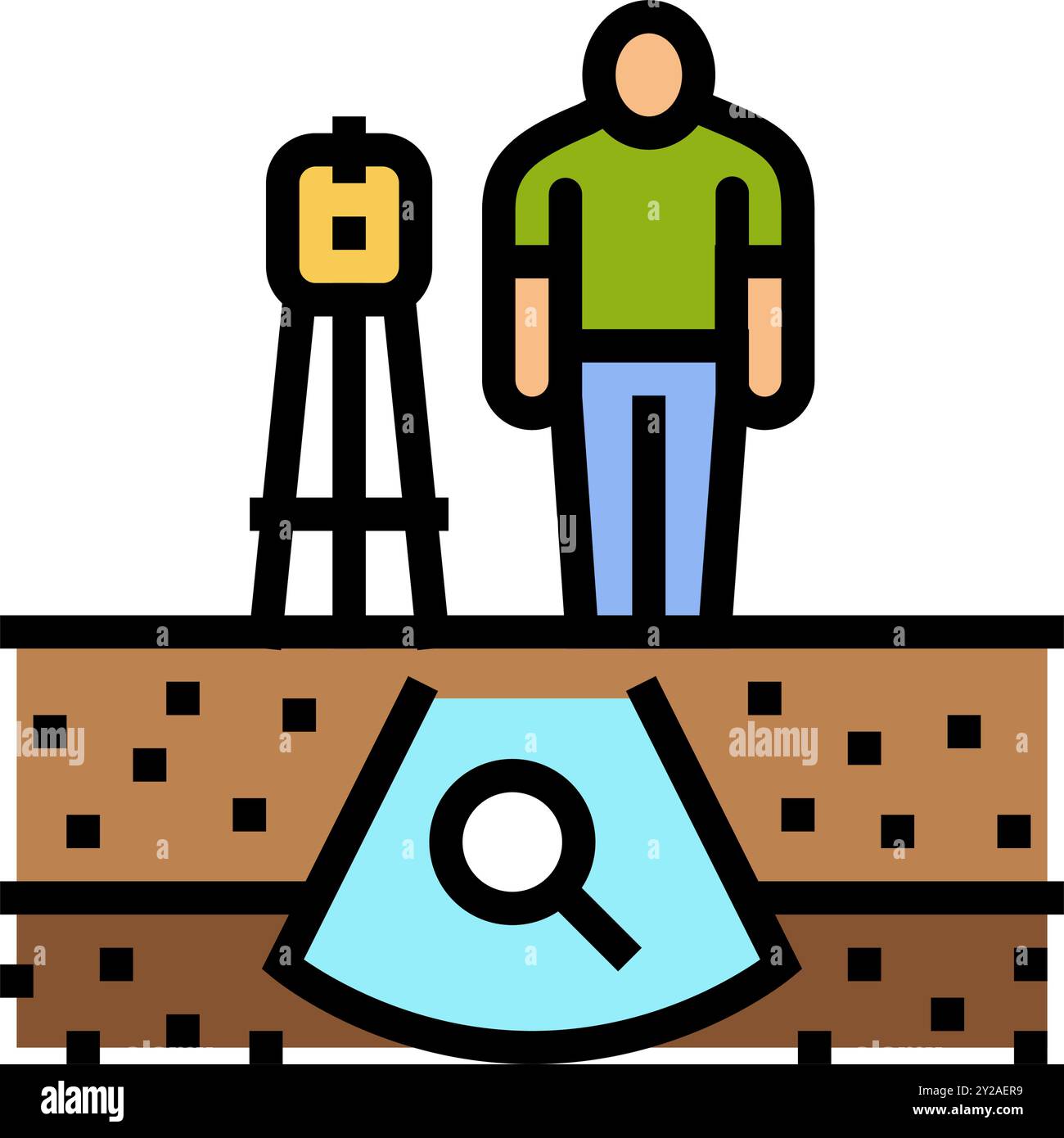 geotechnical study mining color icon vector illustration Stock Vector ...