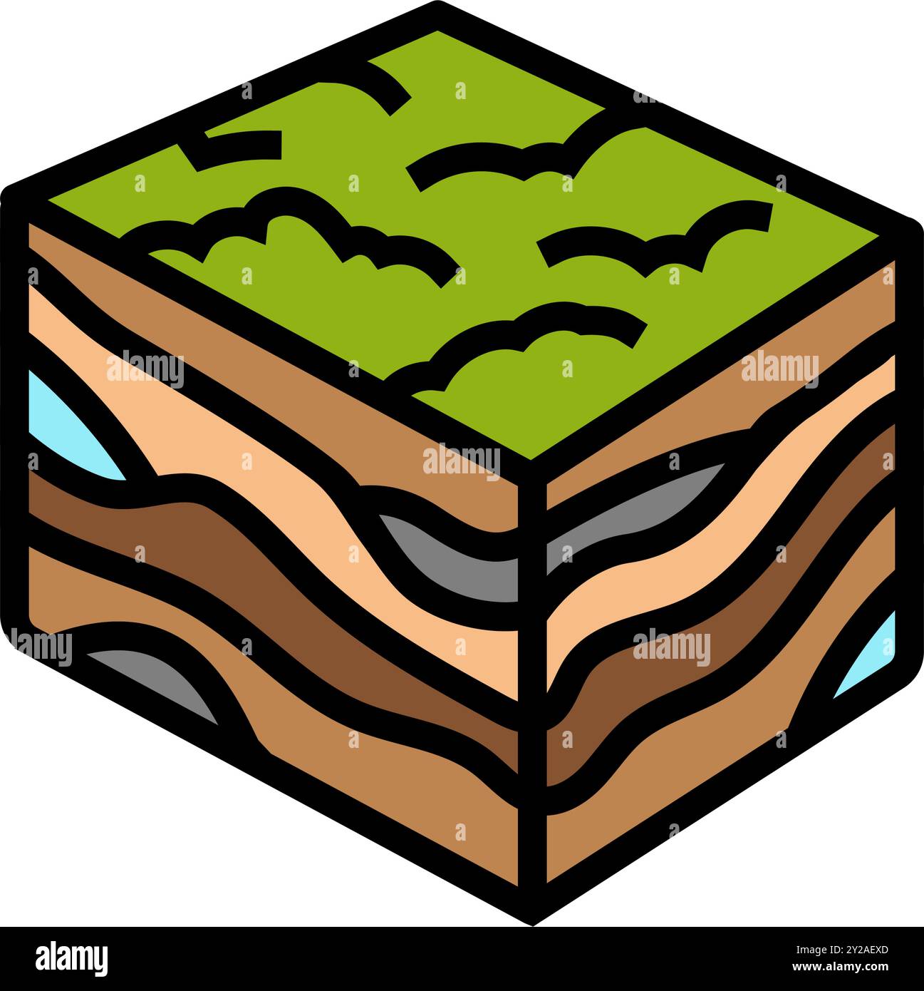 geological modeling color icon vector illustration Stock Vector Image ... geological modeling color icon vector illustration Stock Vector Image ...