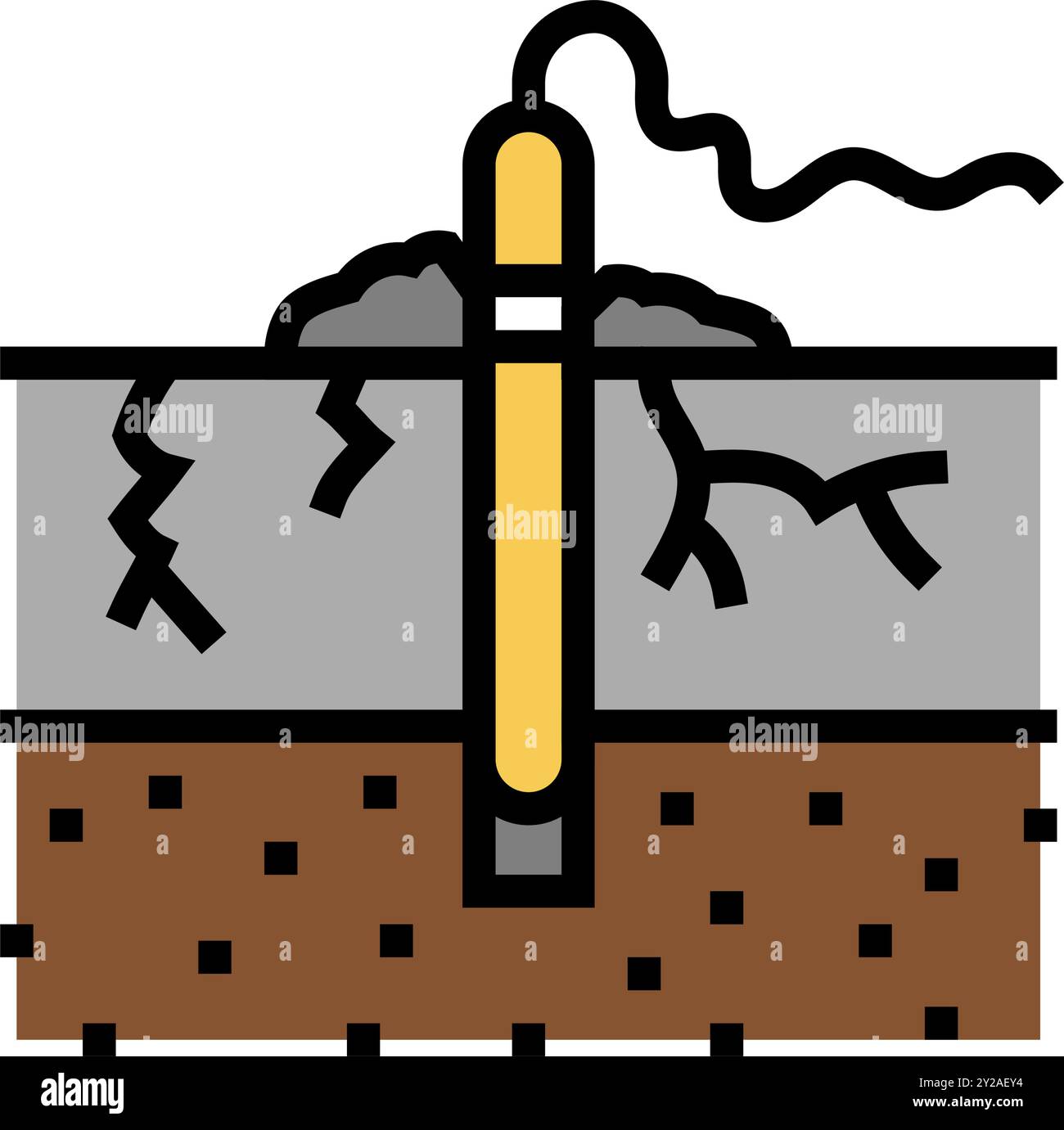 rock blasting mining color icon vector illustration Stock Vector Image ...