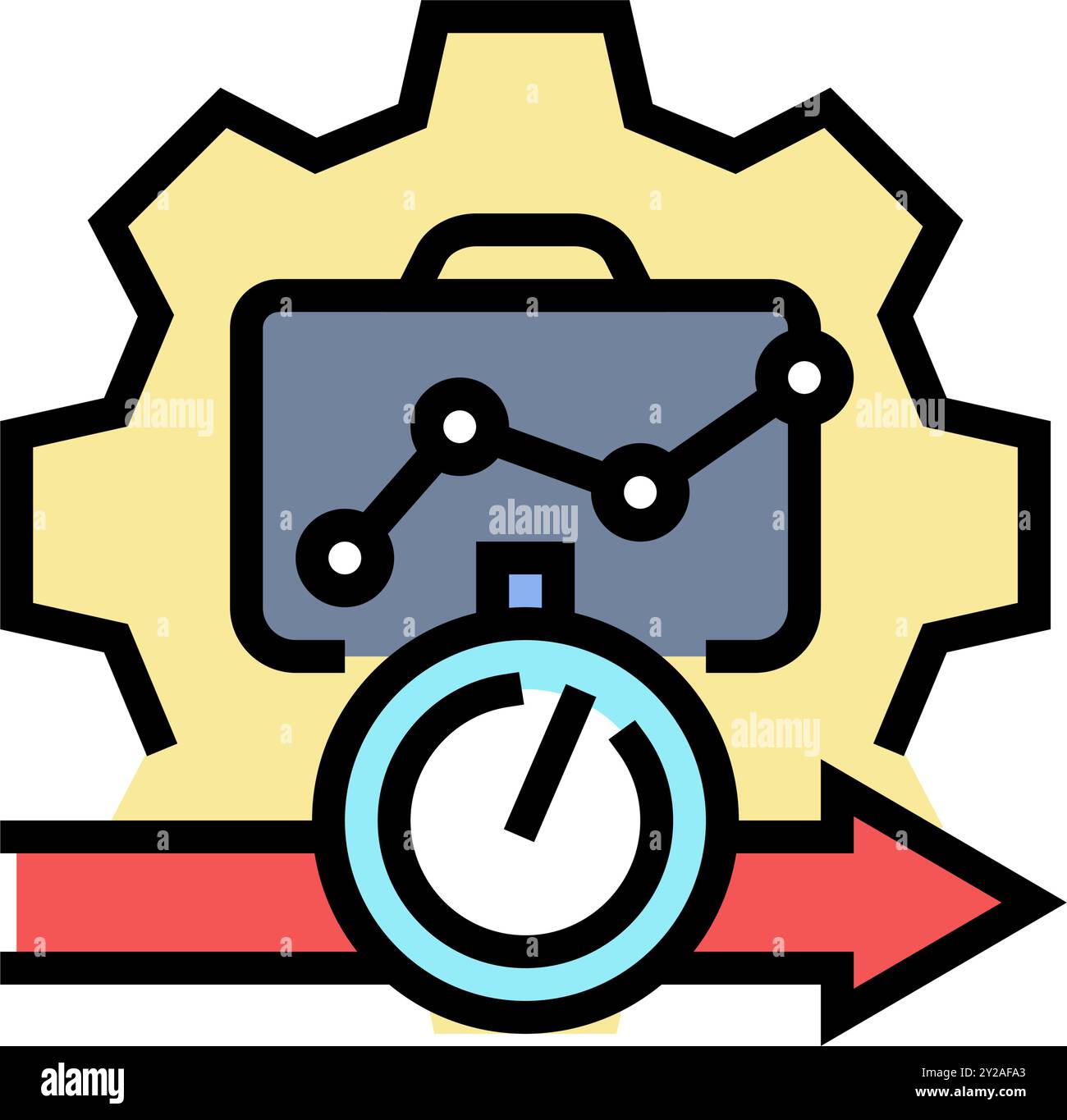 lean manufacturing modern business color icon vector illustration Stock ...