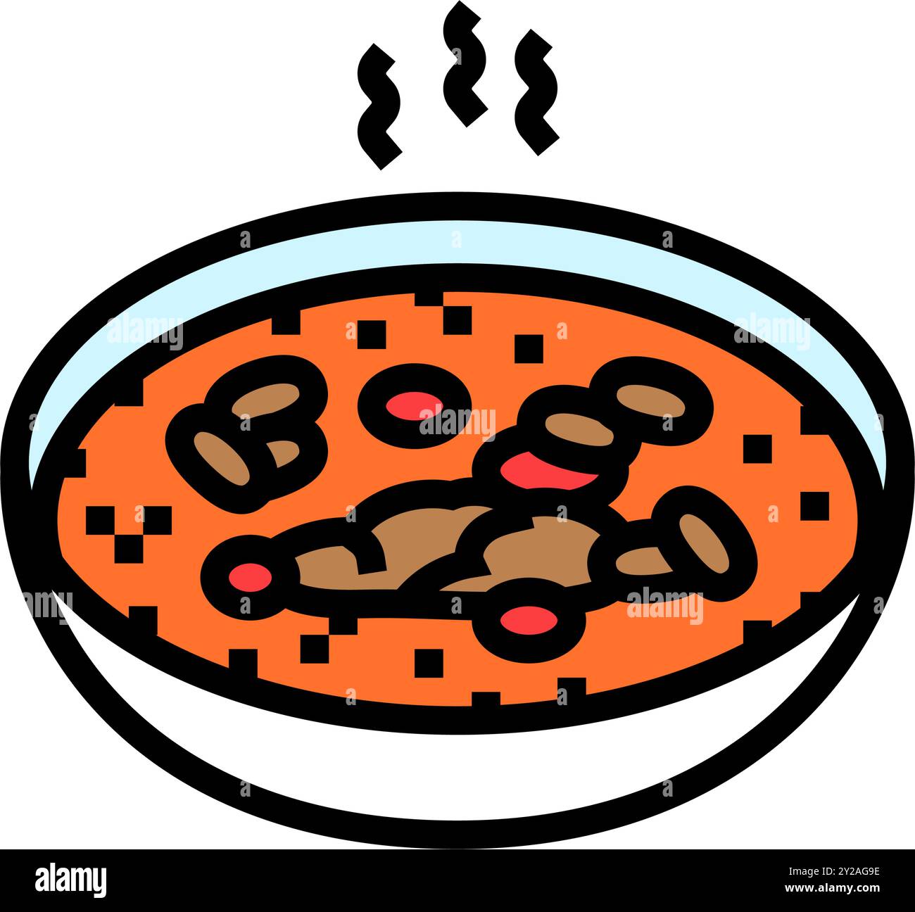 homemade chili winter color icon vector illustration Stock Vector Image ...