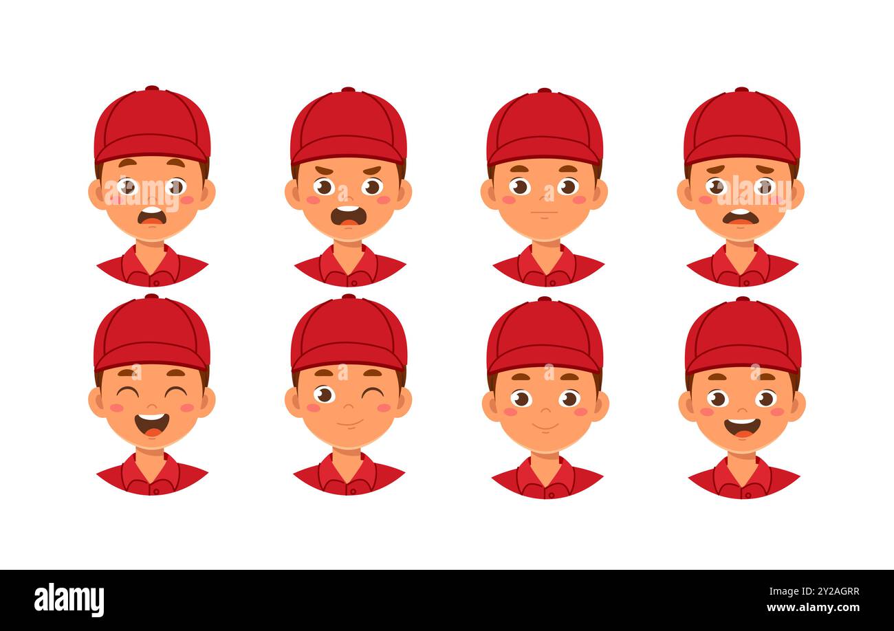 Delivery man constructor. Courier in uniform. Kit for customization ...
