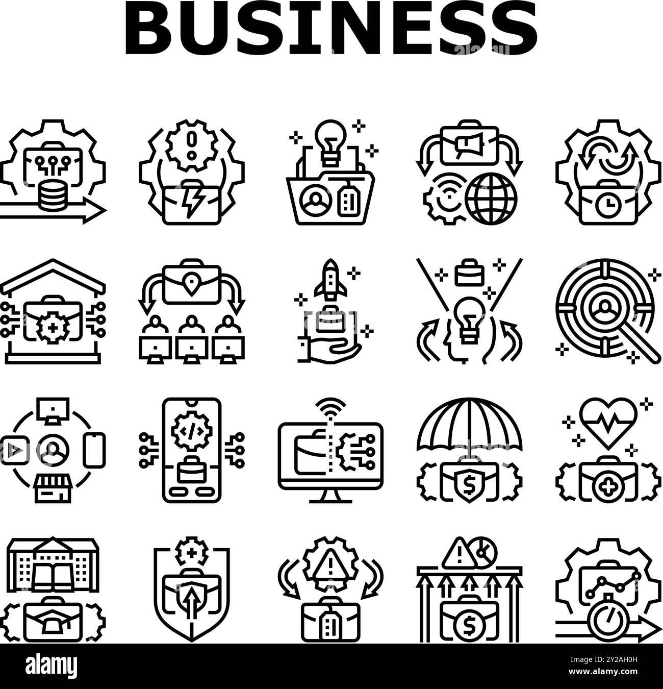 modern business innovation icons set vector Stock Vector Image & Art ...