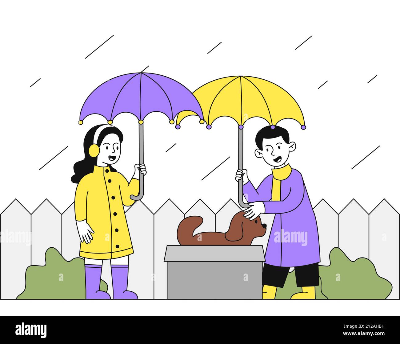 Boy dog raincoat Stock Vector Images - Alamy