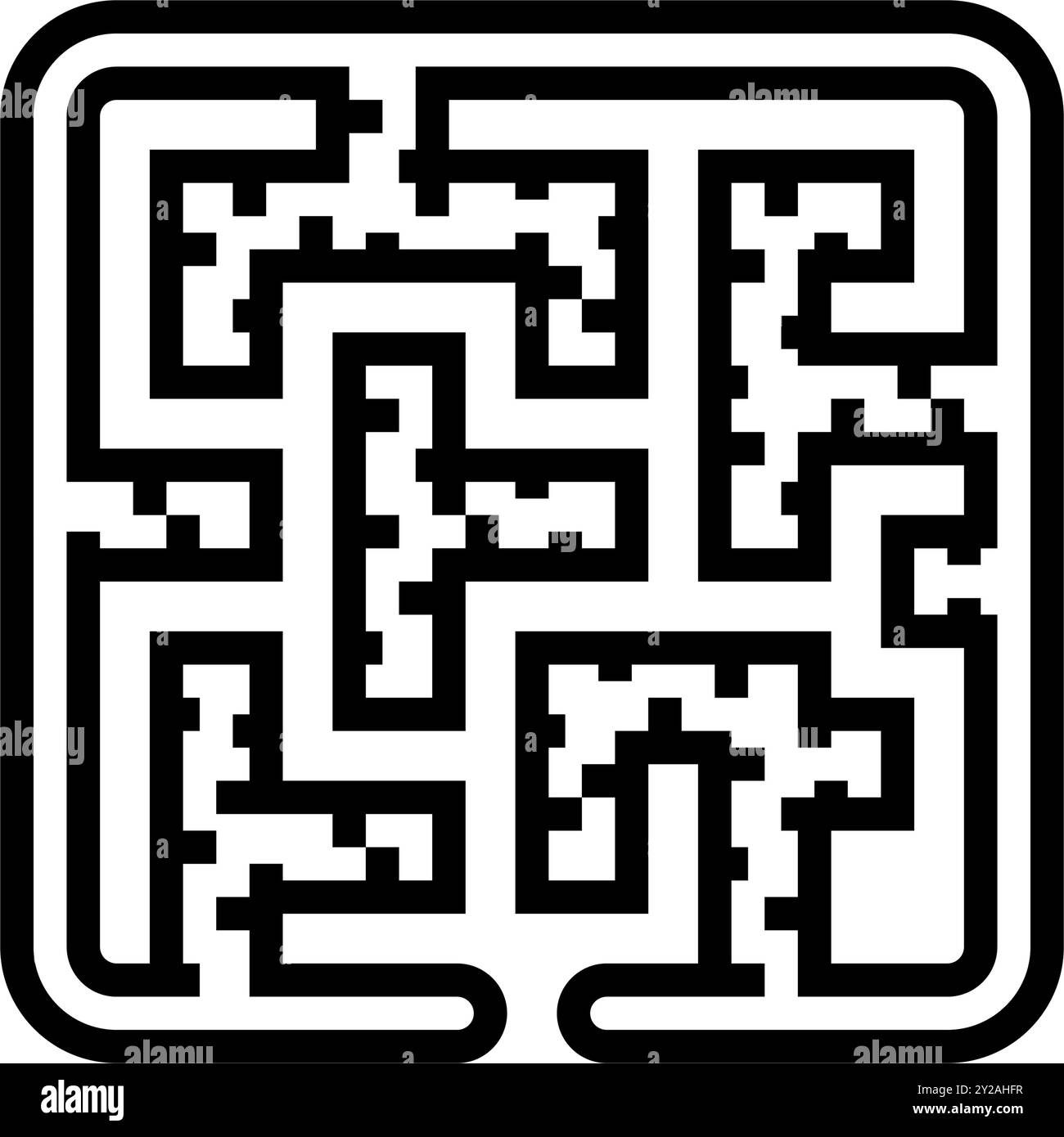 corn maze autumn line icon vector illustration Stock Vector Image & Art ...