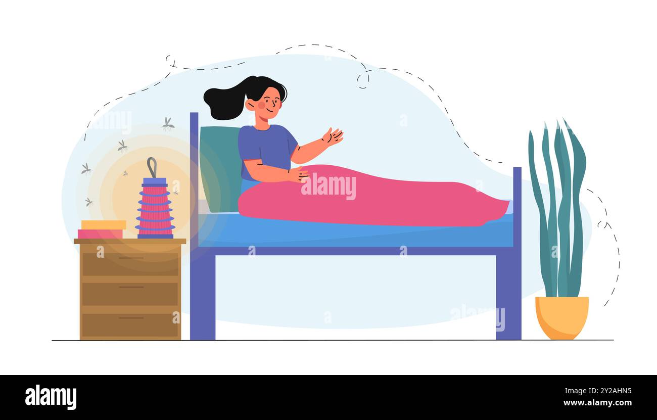 Girl kill mosquito Cut Out Stock Images & Pictures - Alamy