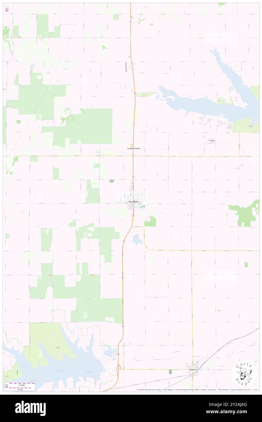 Map of lyndon kansas Cut Out Stock Images & Pictures - Alamy