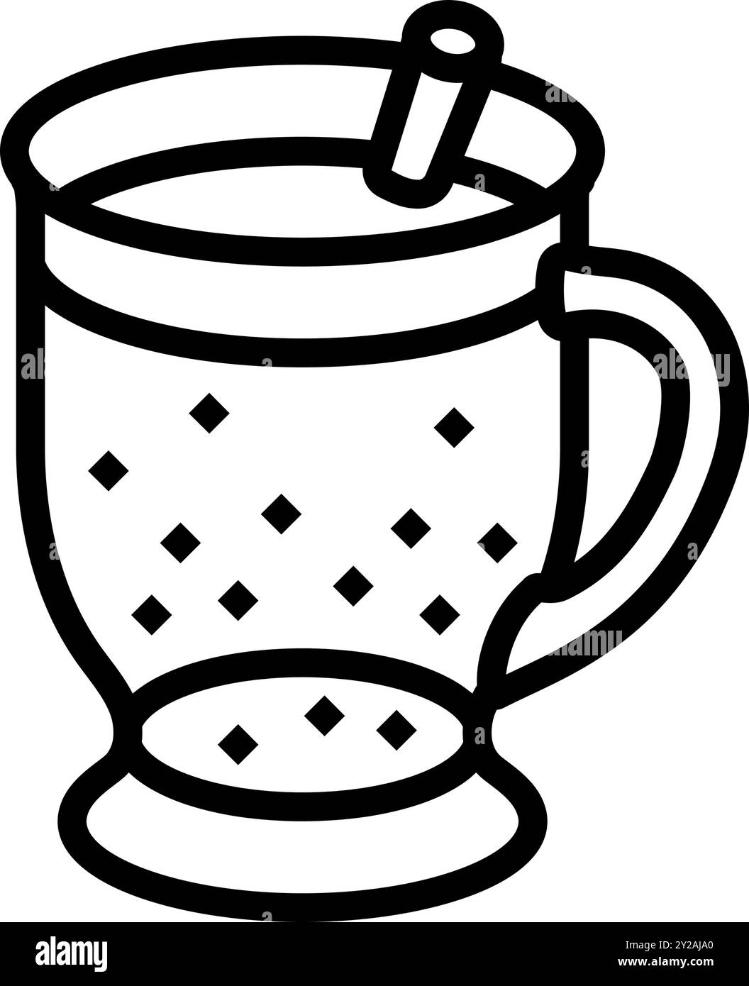 hot cider autumn line icon vector illustration Stock Vector Image & Art ...