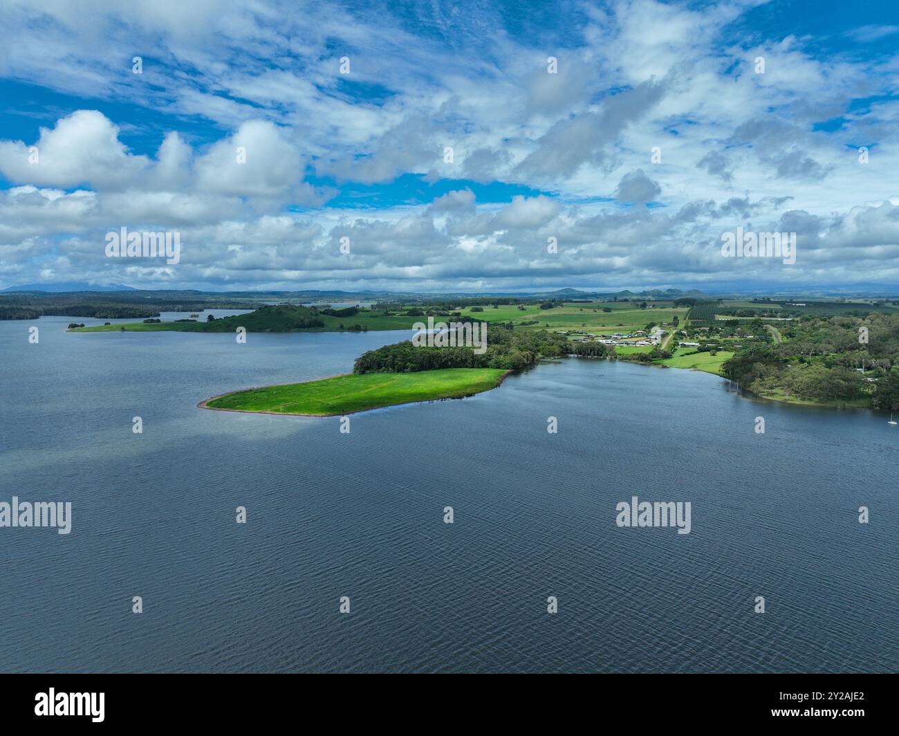 Aerial drone shot of lake tinaroo in Far North QLD Stock Photo - Alamy