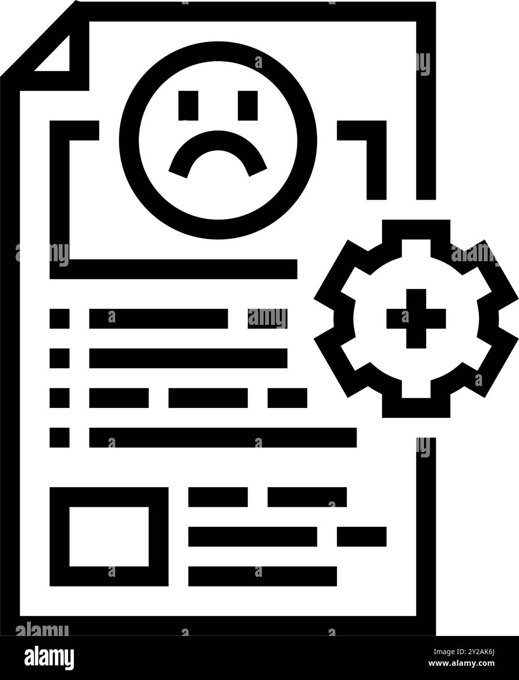 complaint resolution business process line icon vector illustration ...