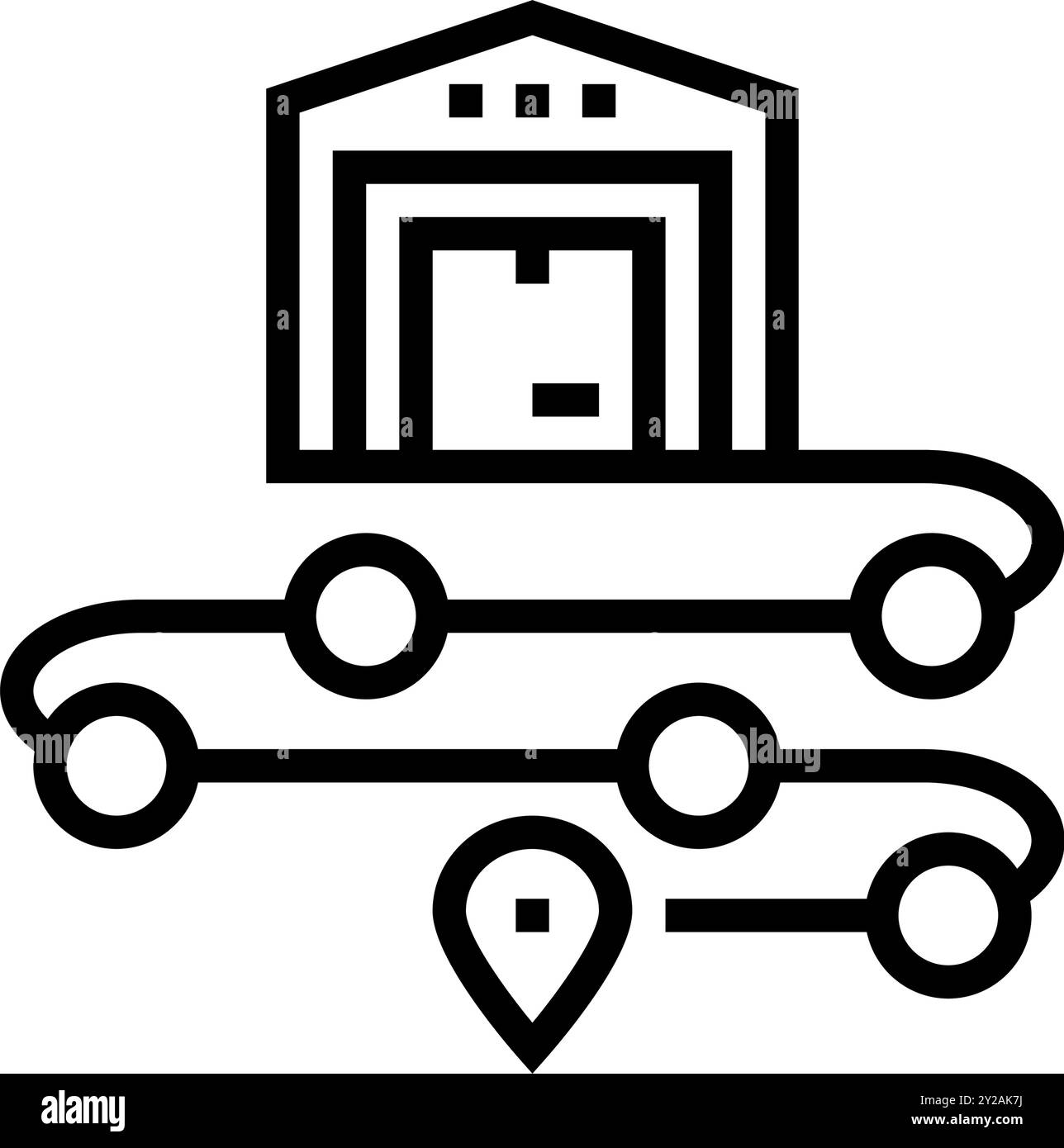 order fulfillment business process line icon vector illustration Stock ...