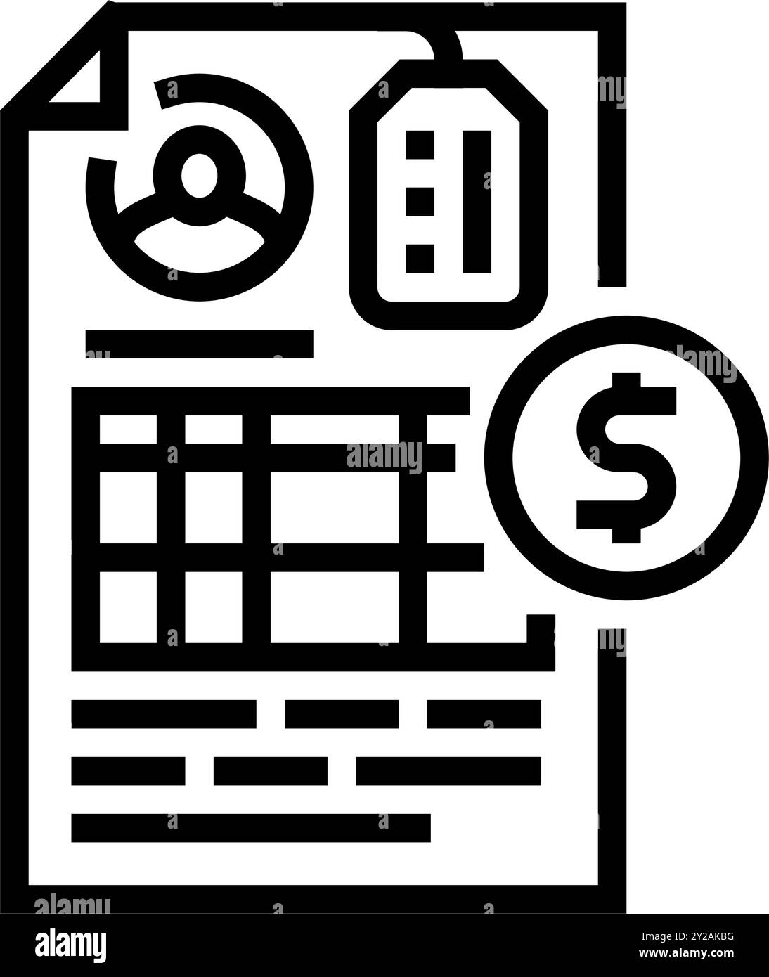 invoicing business process line icon vector illustration Stock Vector Image & Art - Alamy