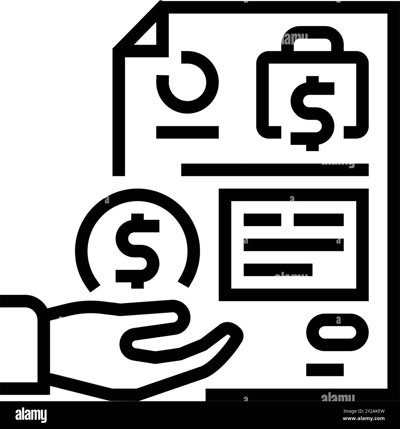 accounts receivable business process line icon vector illustration Stock Vector Image & Art - Alamy