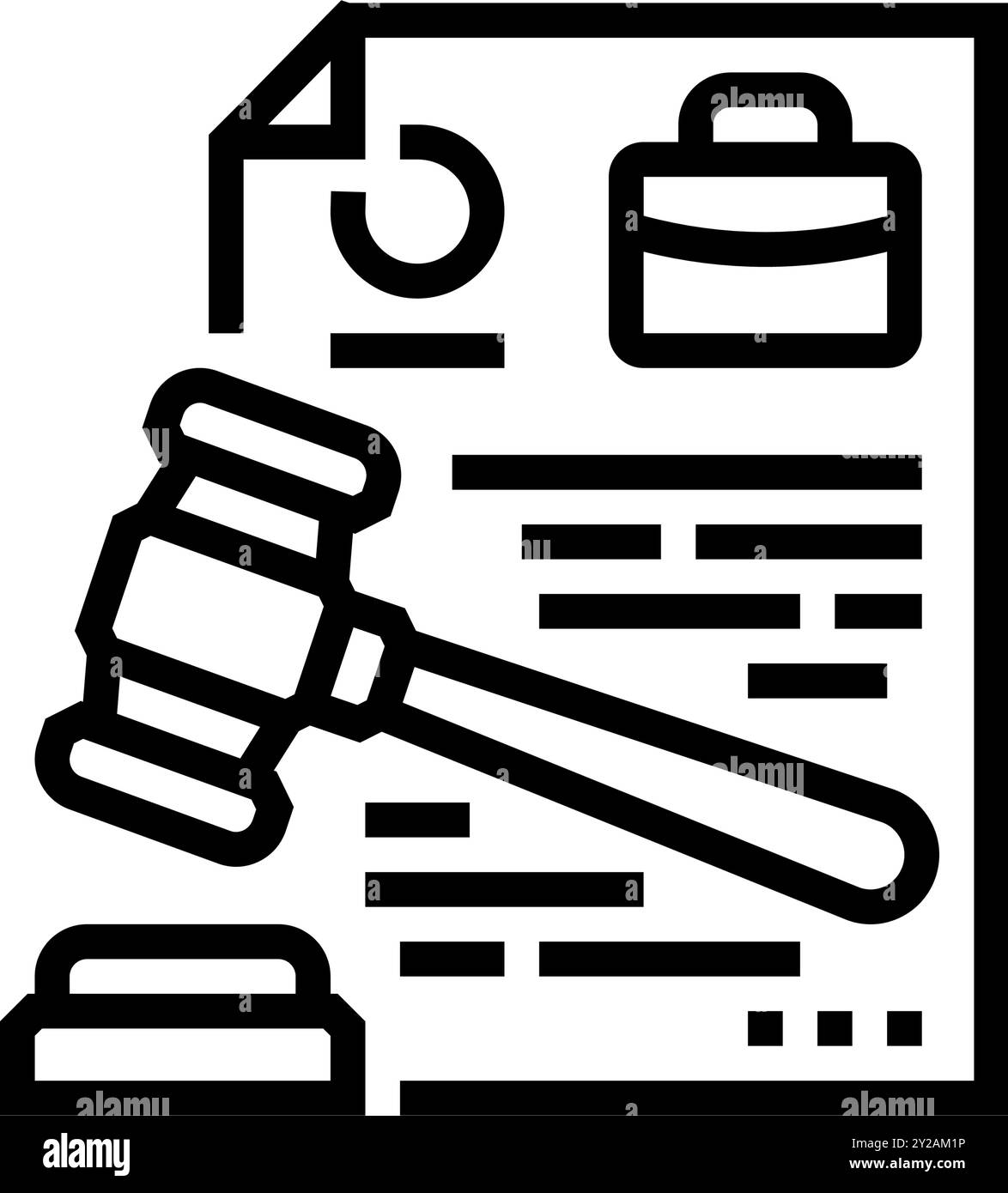 legal documentation business process line icon vector illustration ...
