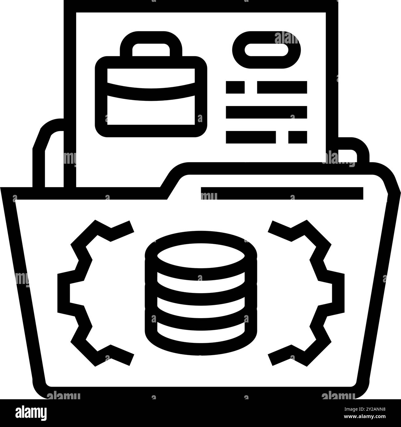 data governance business process line icon vector illustration Stock ...