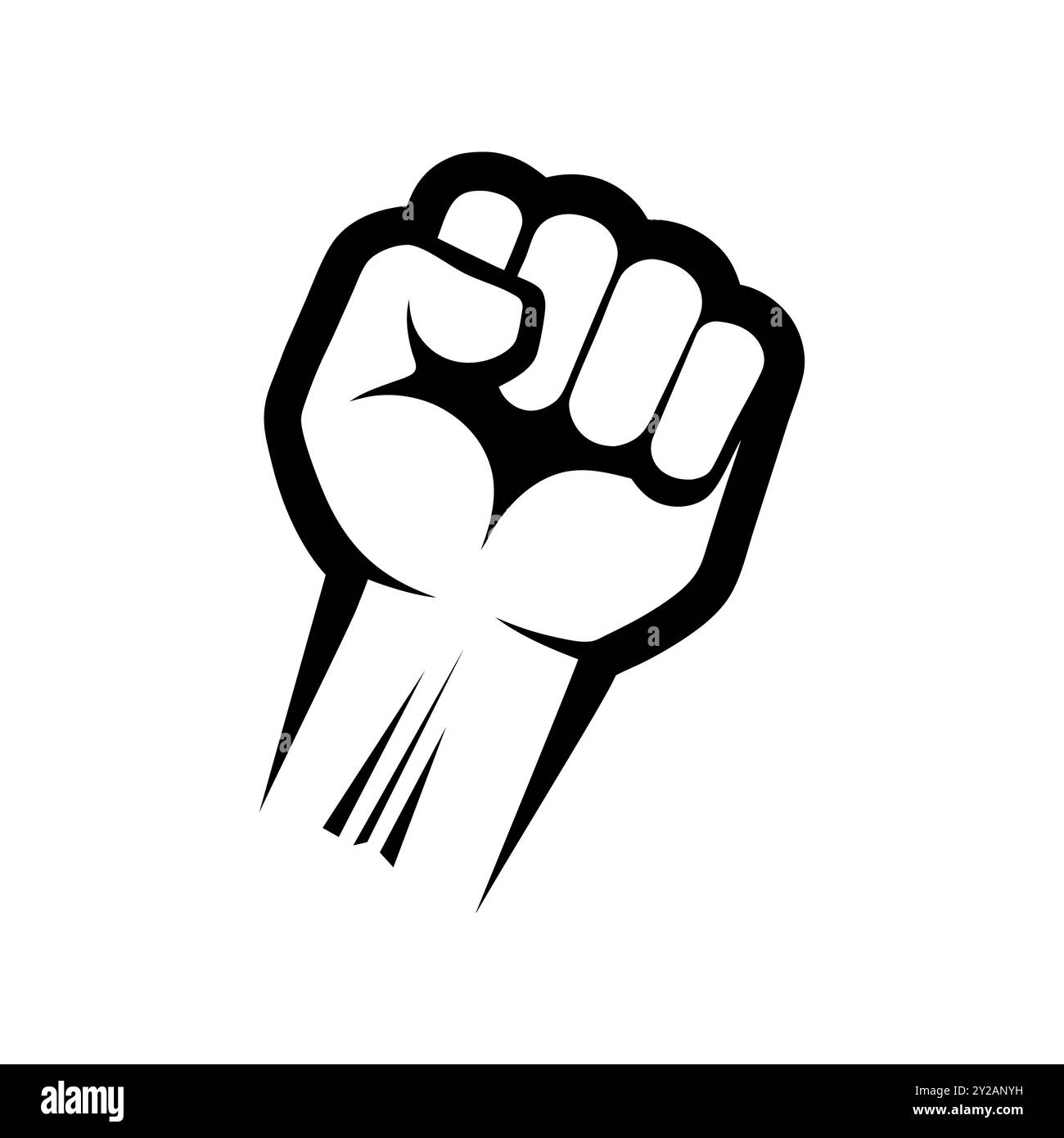 Protest fist. People protesting for human rights, equality anti ...