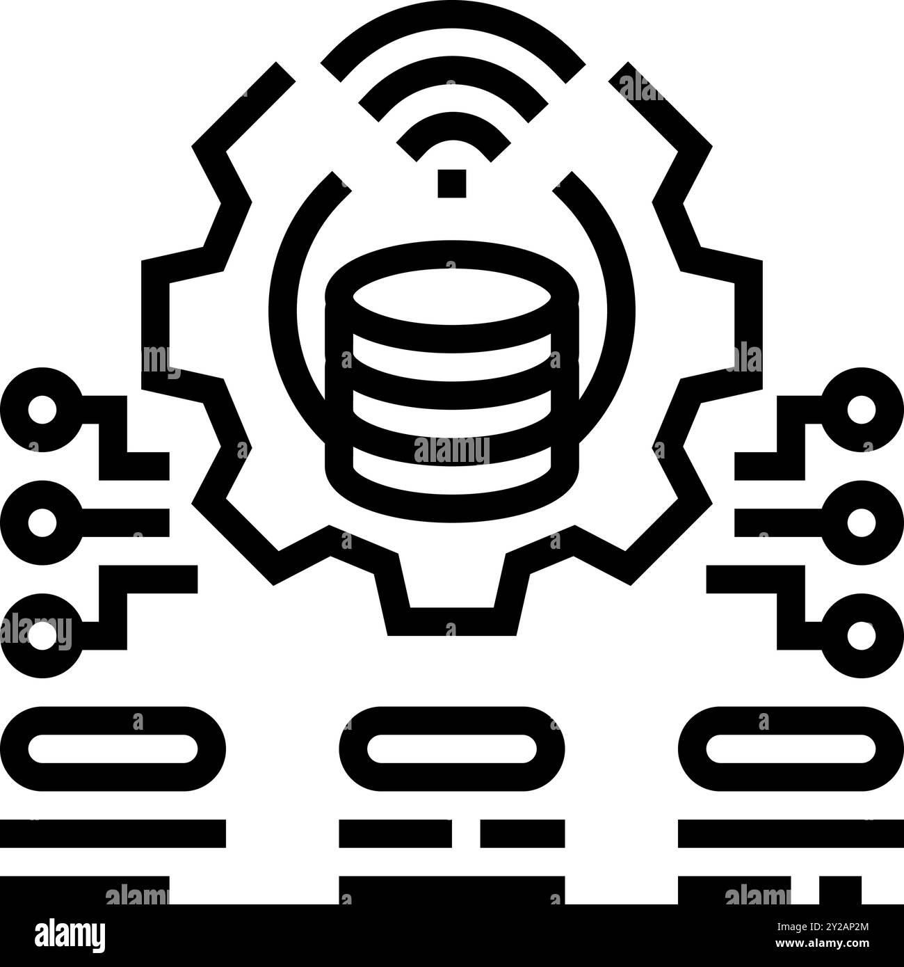 system integration business process line icon vector illustration Stock ...
